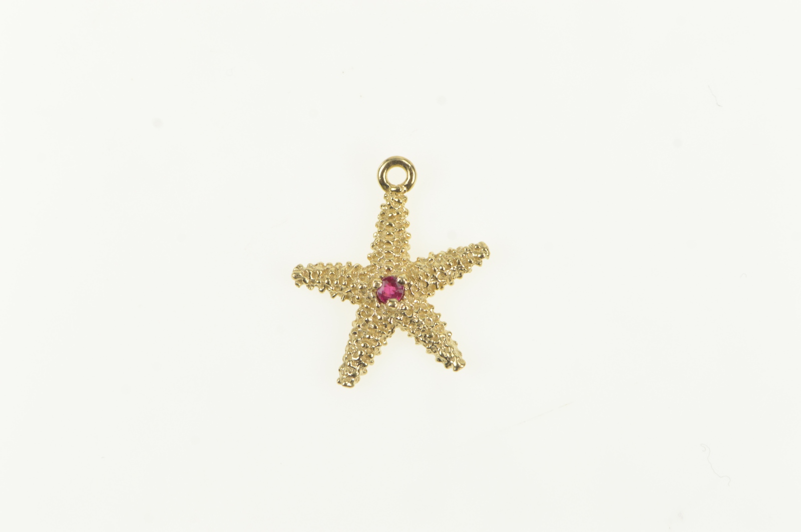 14K Diamond Sea Star Fish Ocean Beach Yellow Gold Charm/Pendant ...