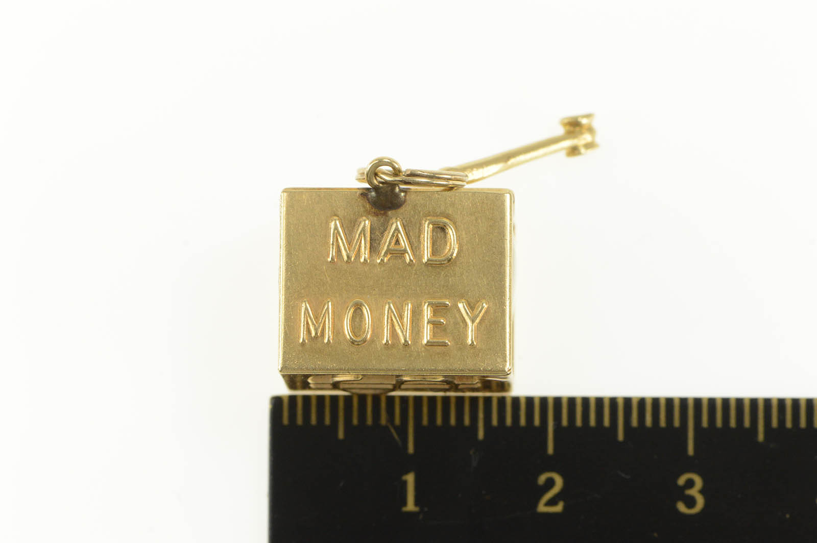 14K Emergency Money Cash Dollar Bill Hammer Yellow Gold Charm/Pendant ...