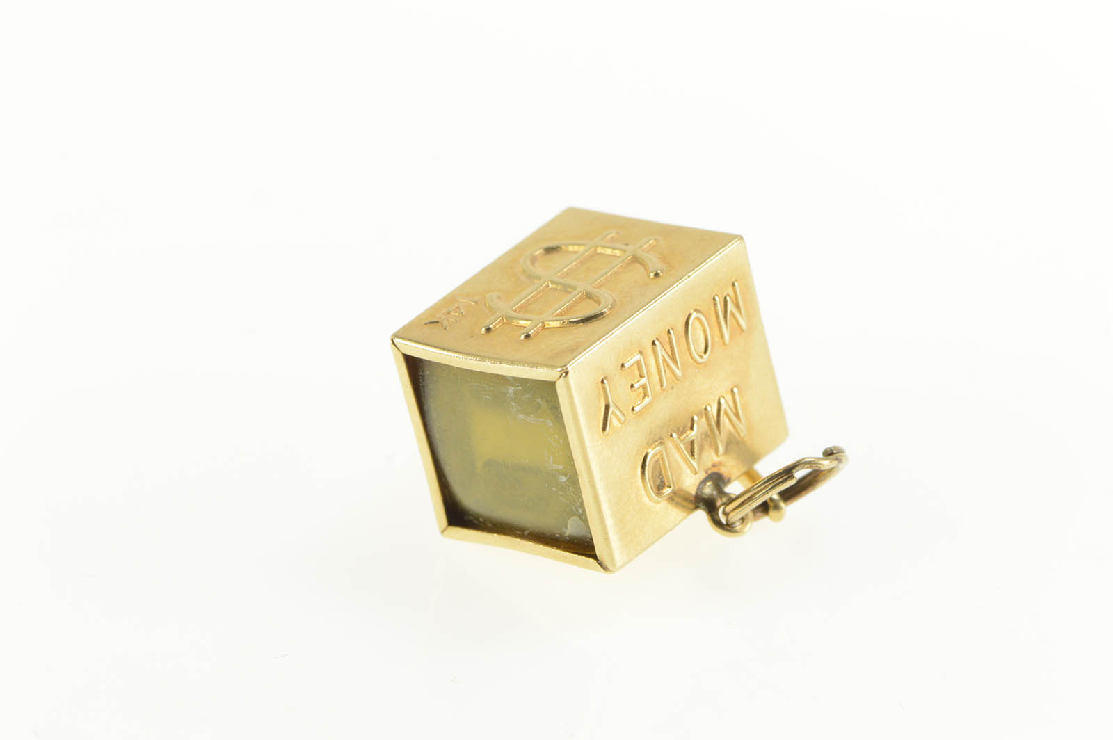 14K Emergency Money Cash Dollar Bill Hammer Yellow Gold Charm/Pendant ...
