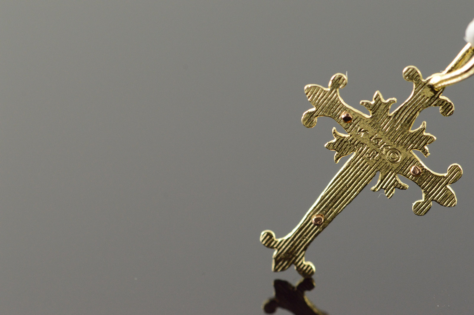 14K Fancy Crucifix Cross Jesus Christ Scroll Yellow Gold Charm/Pendant ...