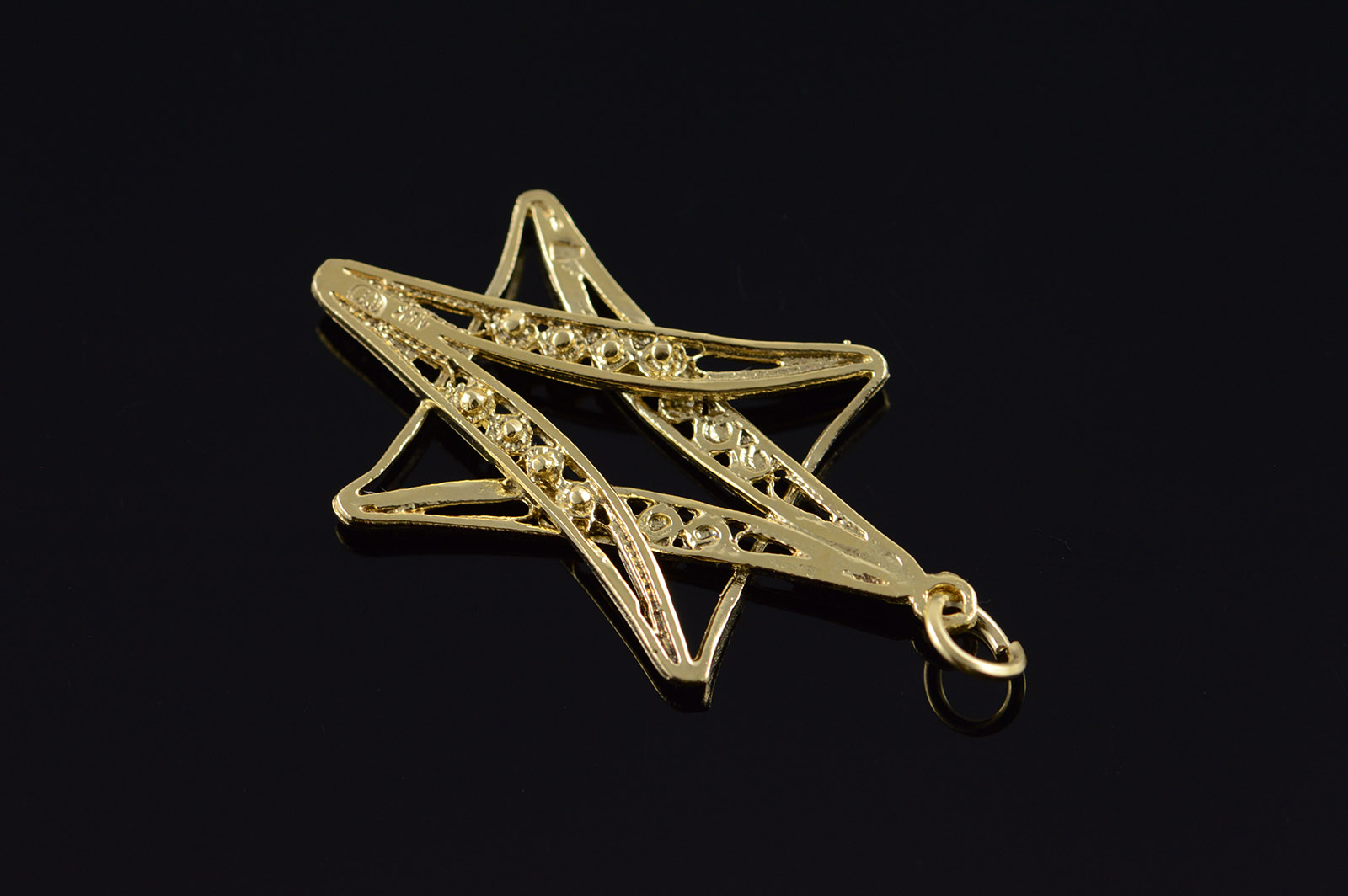 14K Filigree Jewish Star Yellow Gold Charm/Pendant | Property Room