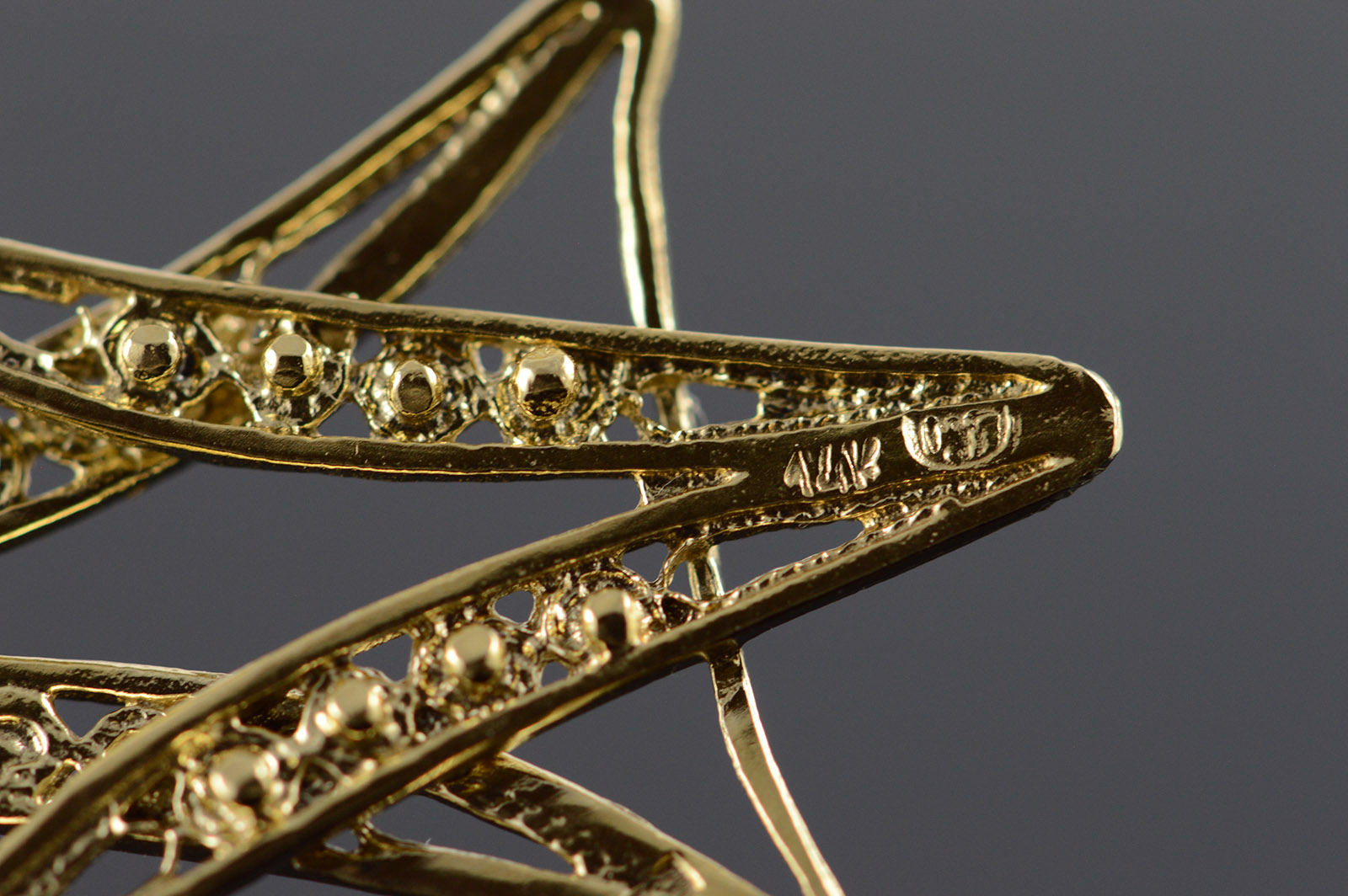 14K Filigree Jewish Star Yellow Gold Charm/Pendant | Property Room