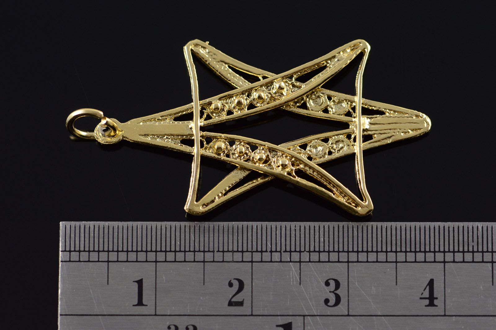 14K Filigree Jewish Star Yellow Gold Charm/Pendant | Property Room