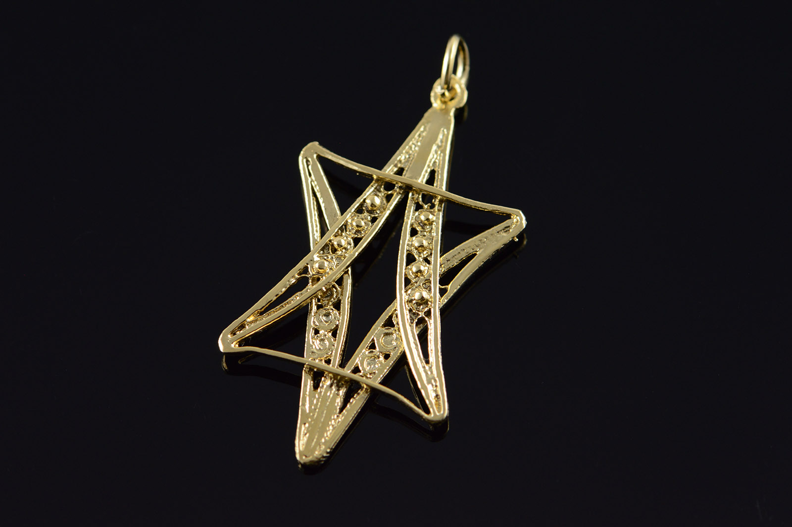 14K Filigree Jewish Star Yellow Gold Charm/Pendant | Property Room