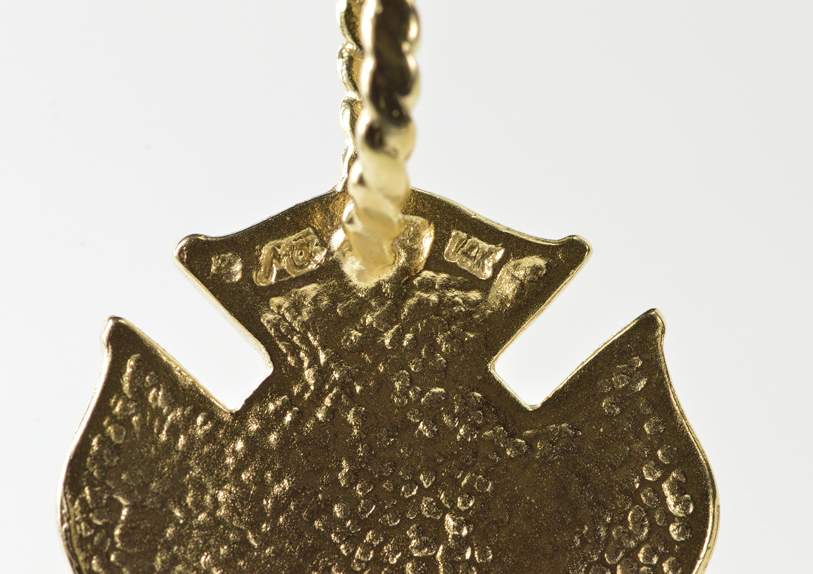 14K Firefighter Symbol Fire Department Seal Yellow Gold Pendant ...