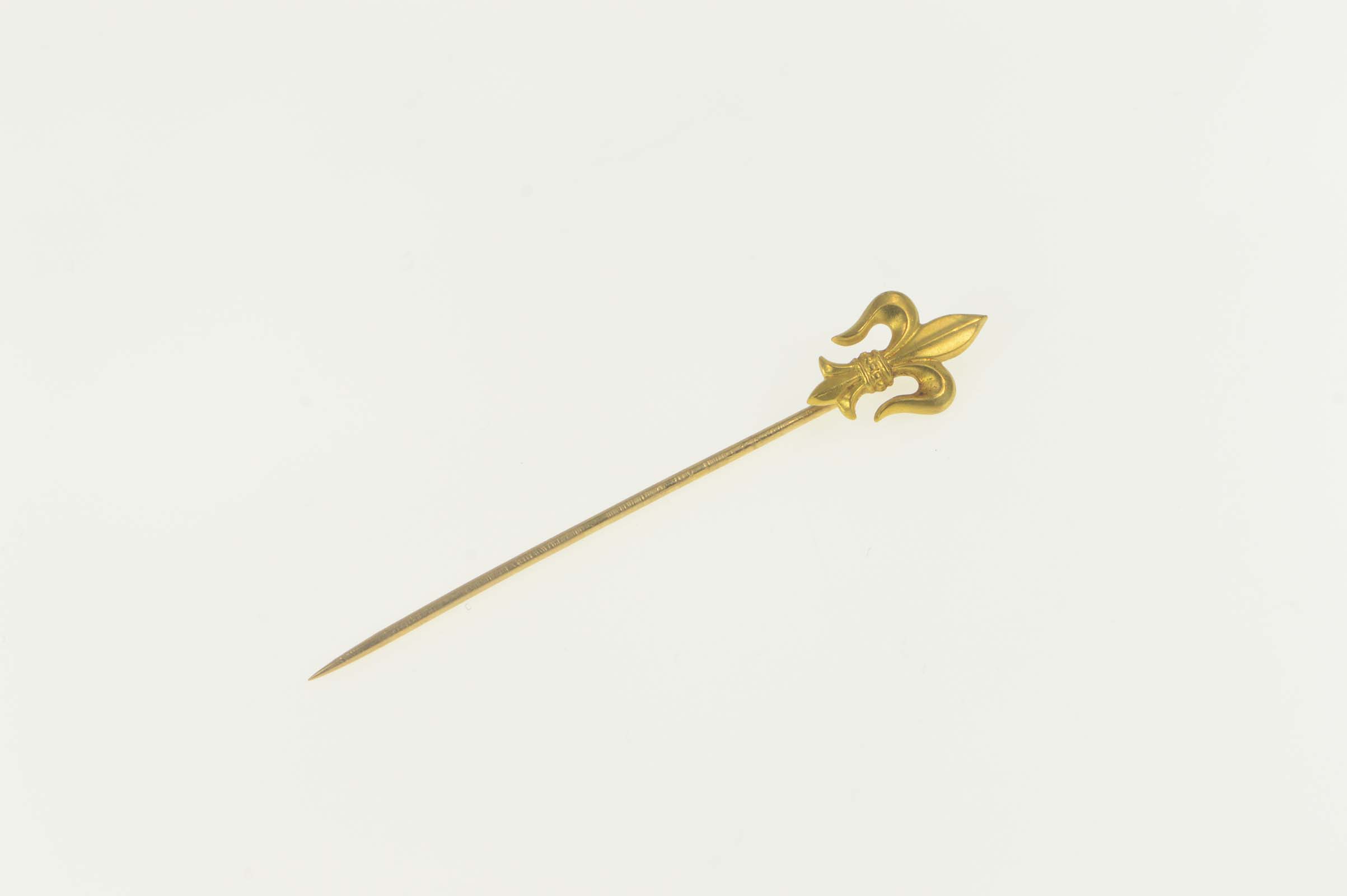 14K Fleur De Lis French Freedom Symbol Yellow Gold Stick Pin | Property ...