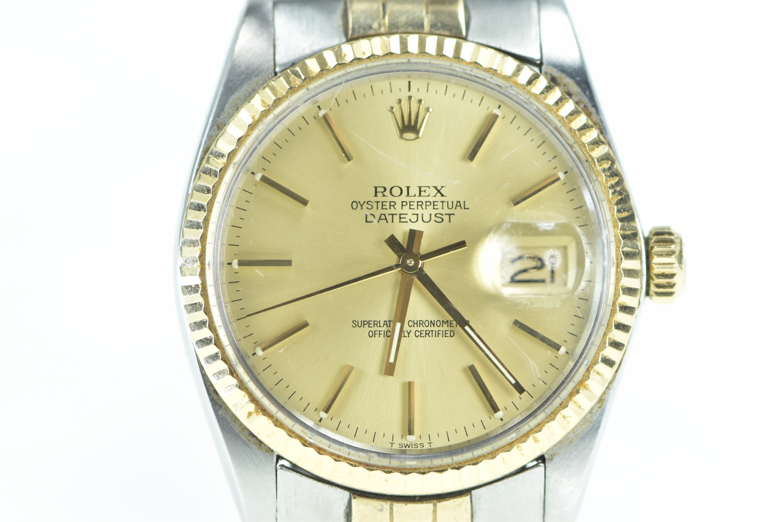 14k Gold Rolex Datejust 36mm Model 16013 Watch - Men's | Property Room