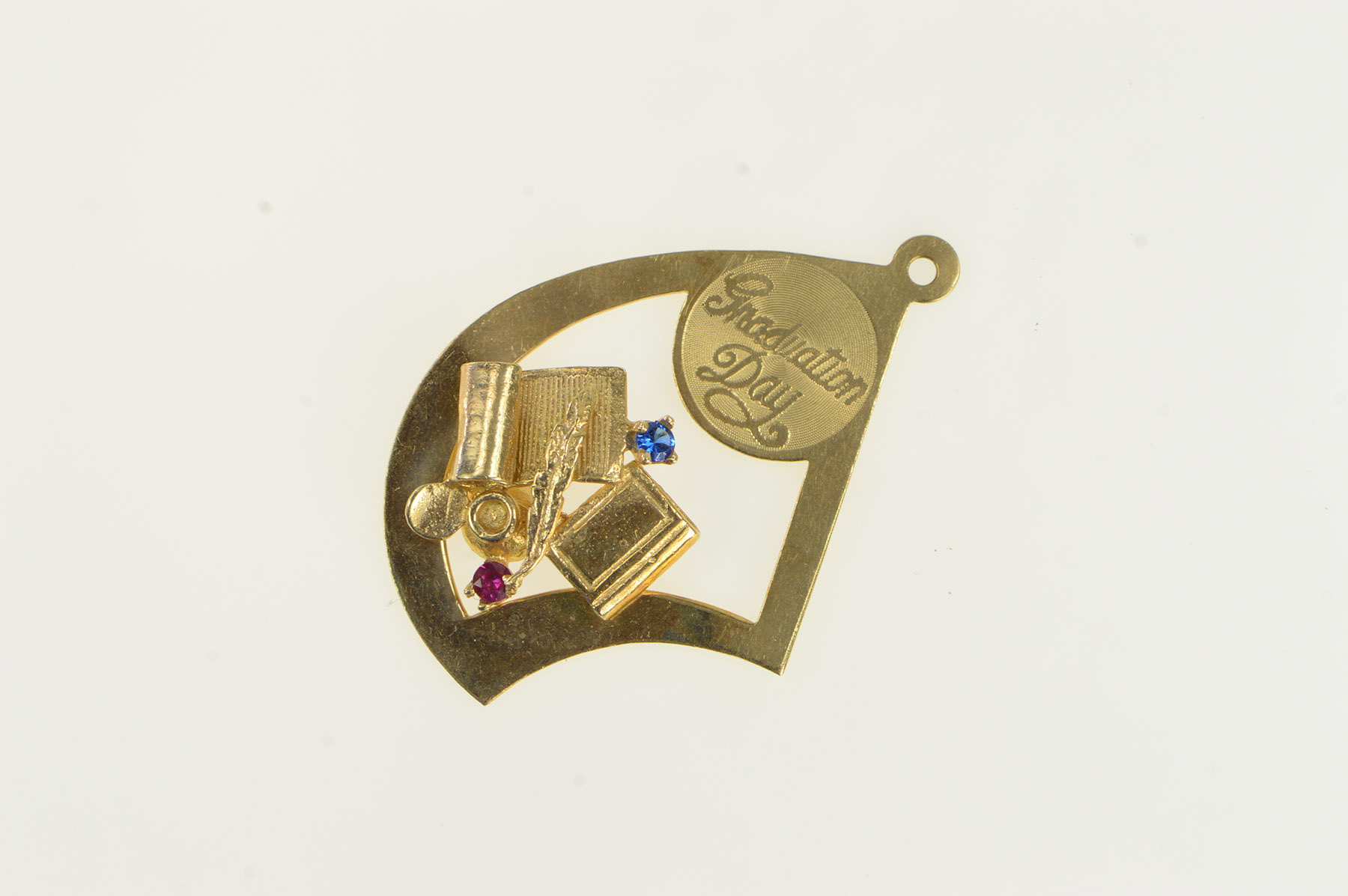14K Graduation Day Diploma Retro Graduate Yellow Gold Charm/Pendant ...