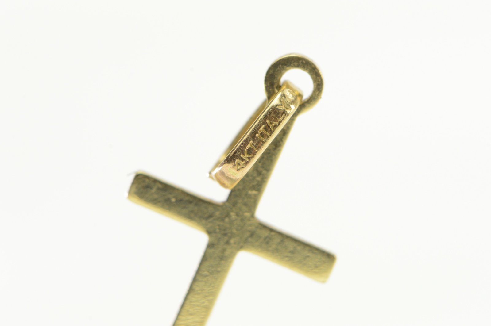 14K Grooved Cross Christian Faith Symbol Yellow Gold Charm/Pendant ...