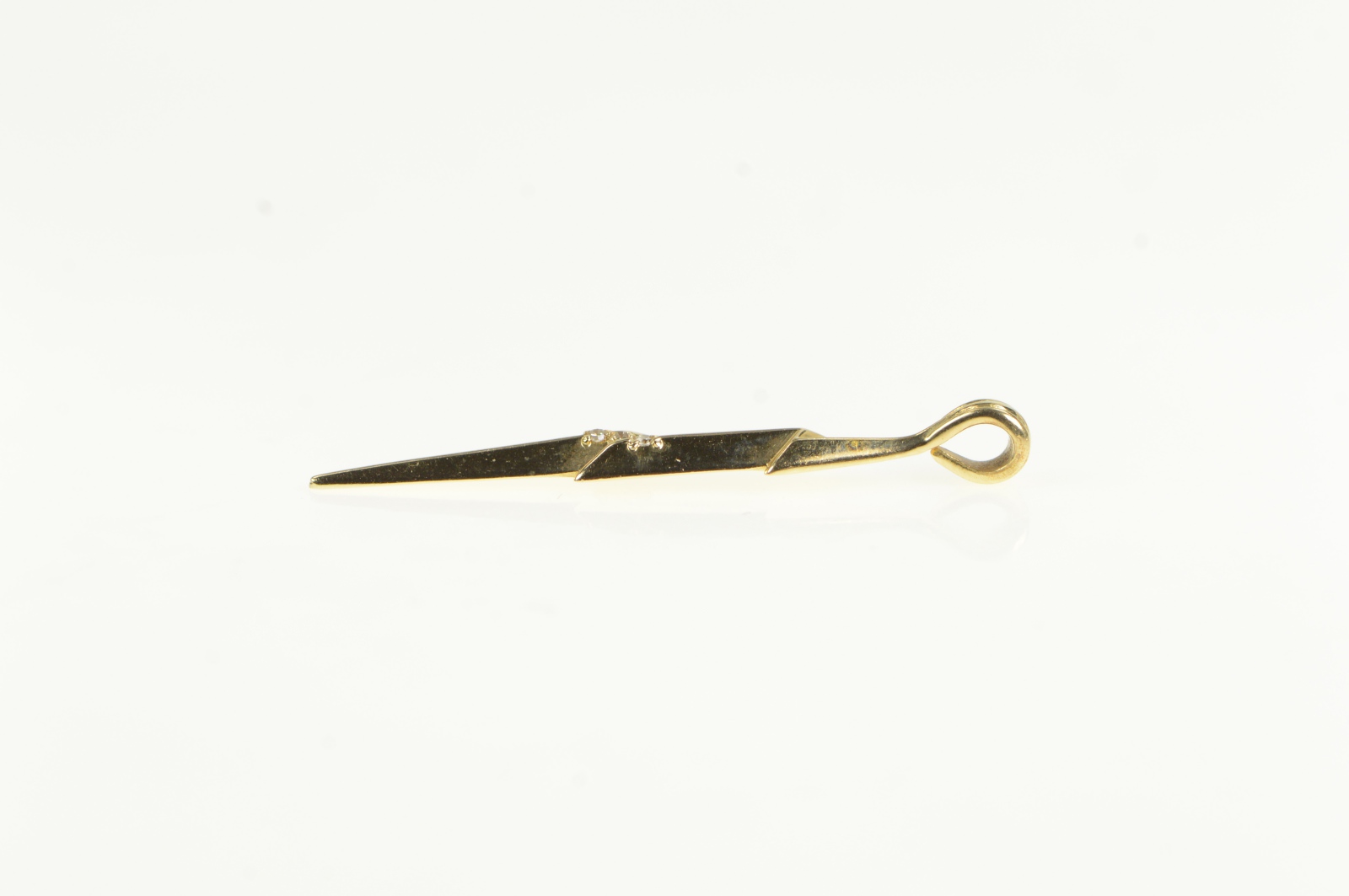 14K Harry Potter Diamond Lightning Bolt Magic Yellow Gold Charm/Pendant ...