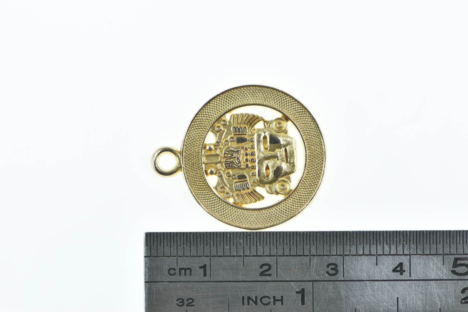 14K Hawaiian Tribal Mask Traditional Yellow Gold Charm/Pendant ...