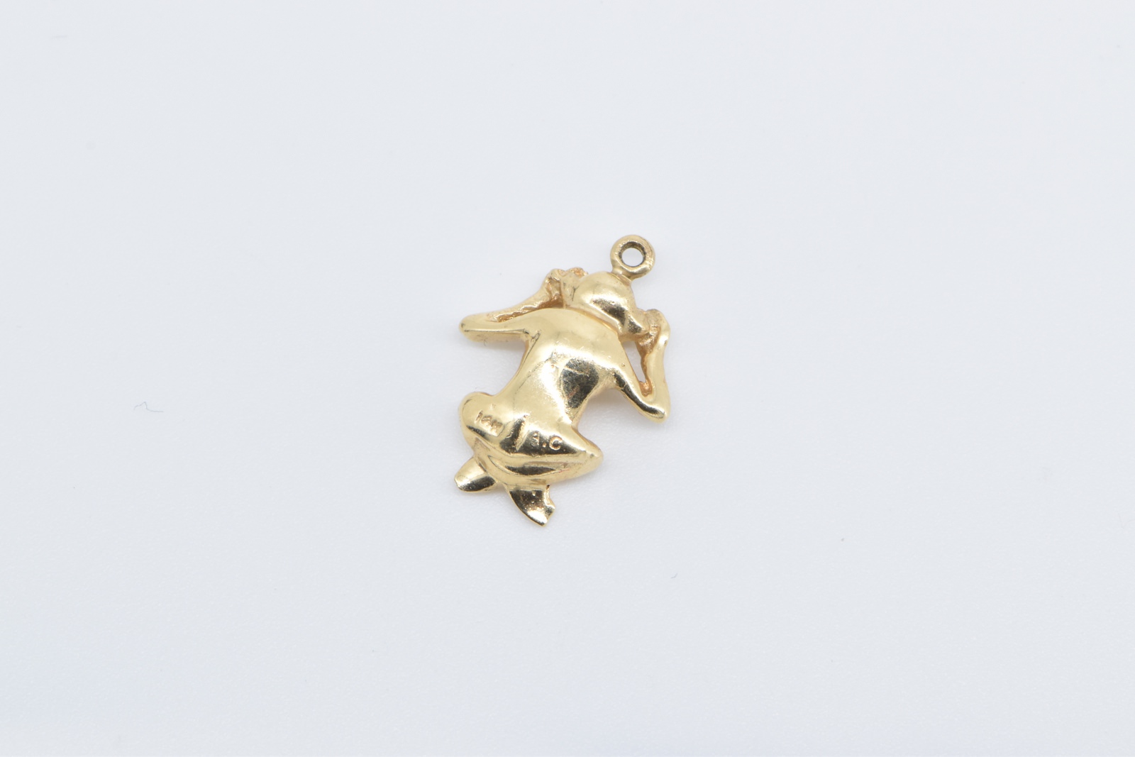 14K Hear No Evil Monkey Novelty 3D Symbol Yellow Gold Charm/Pendant ...