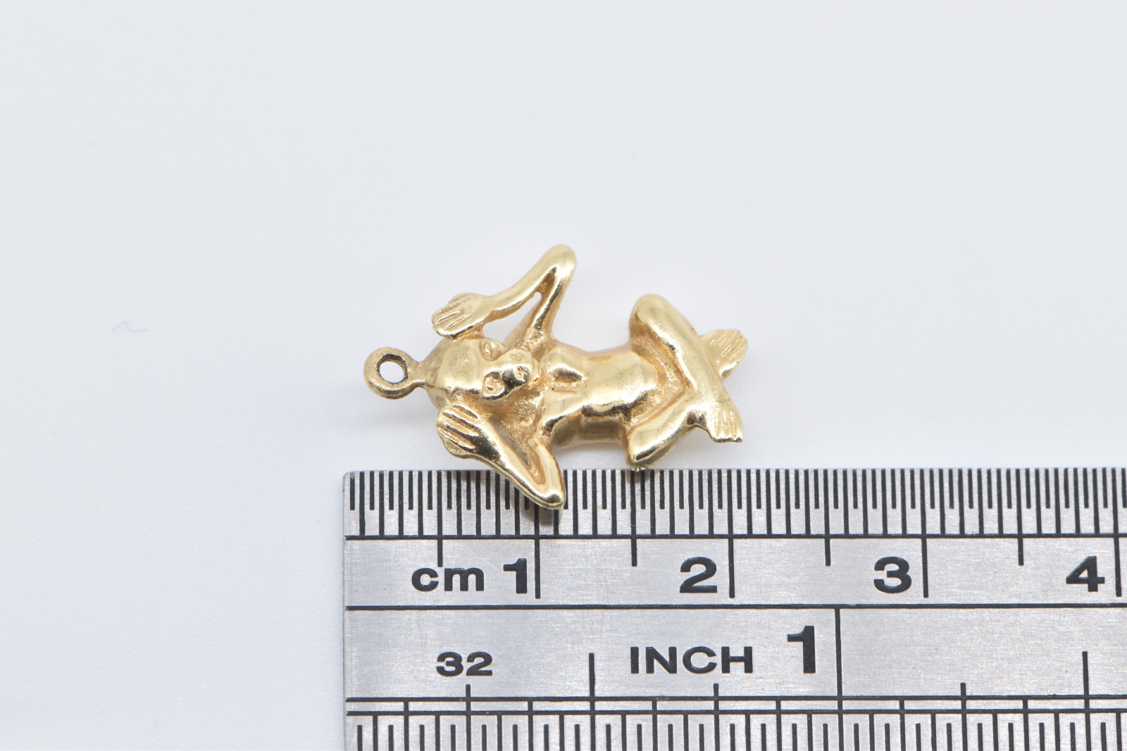 14K Hear No Evil Monkey Novelty 3D Symbol Yellow Gold Charm/Pendant ...