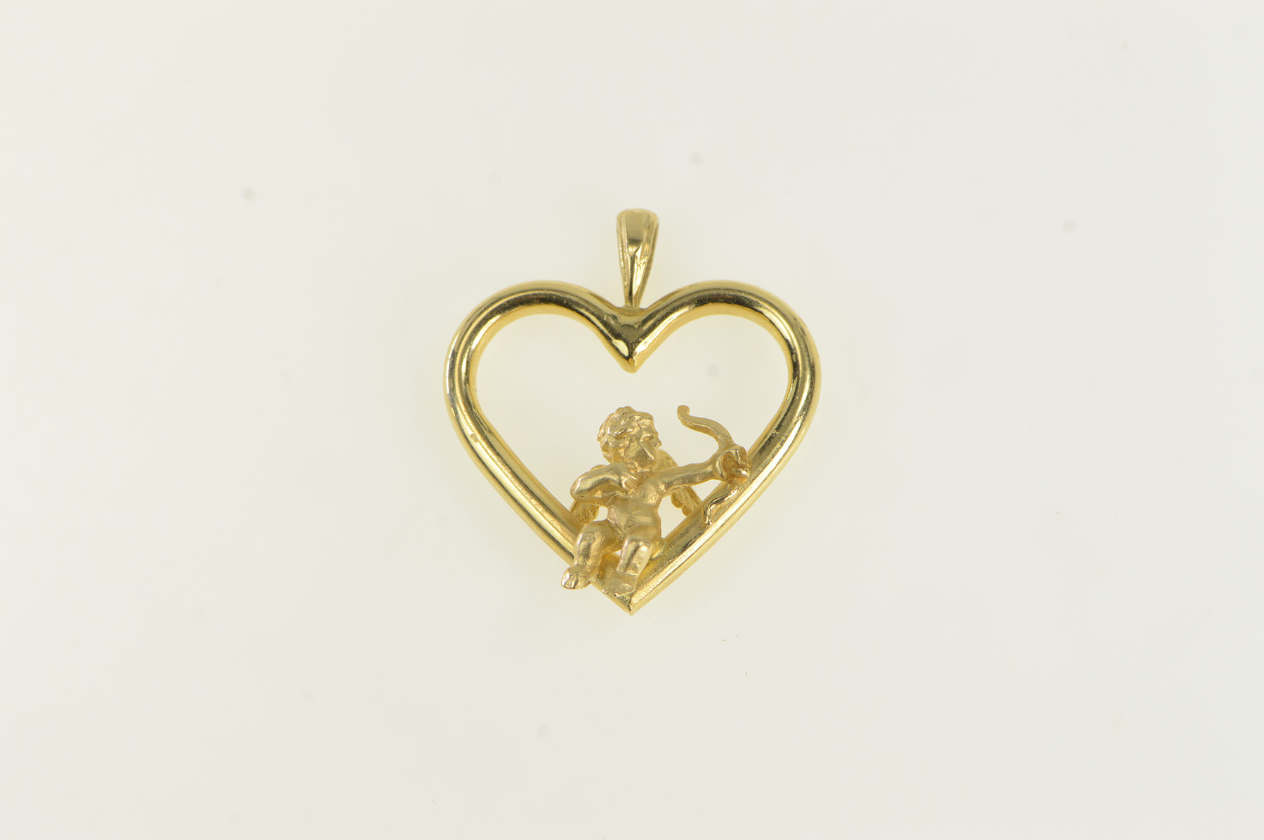 14K Heart Love Symbol Cherub Angel Yellow Gold Charm/Pendant | Property ...
