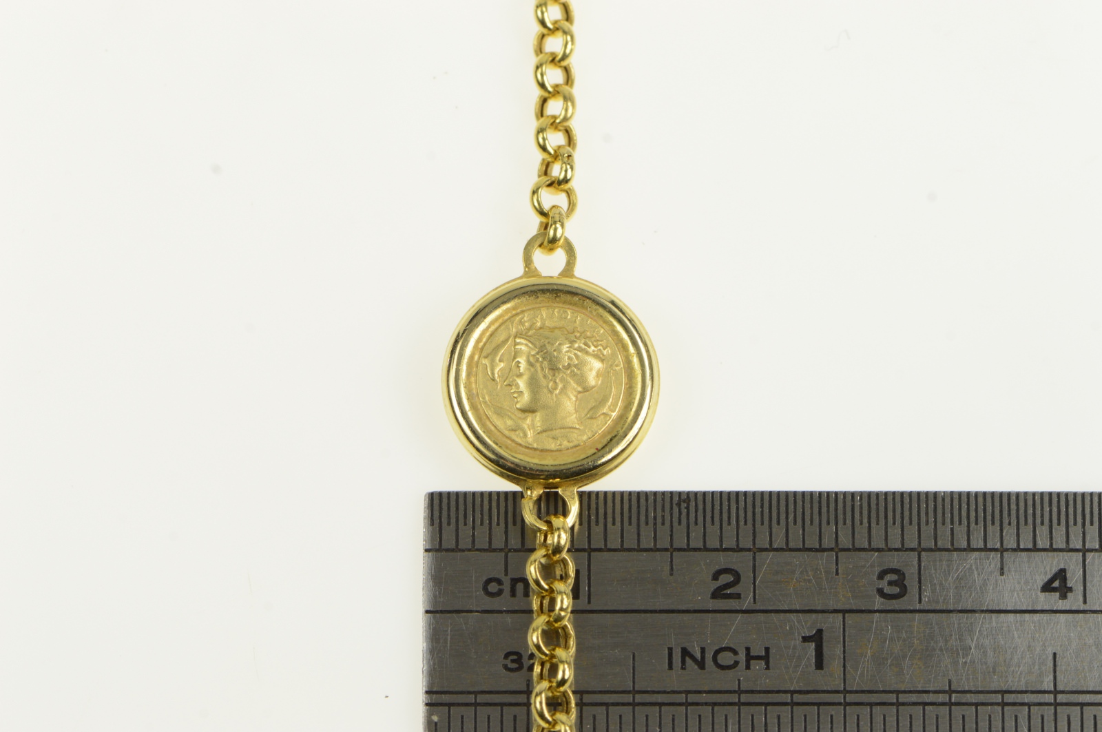 14K Hera Greek Goddess Chain Statement Yellow Gold Necklace 21 ...