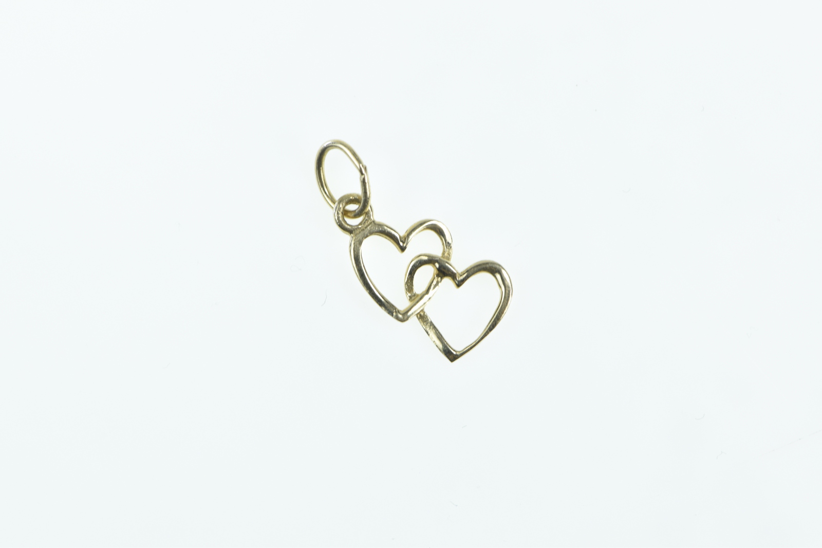 14K Interlocking Heart Love Symbol Vintage Yellow Gold Charm/Pendant ...