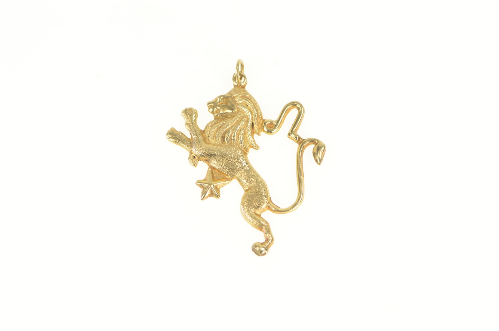 14K Leo Lion Astrology Zodiac Sign Vintage Yellow Gold Pendant ...