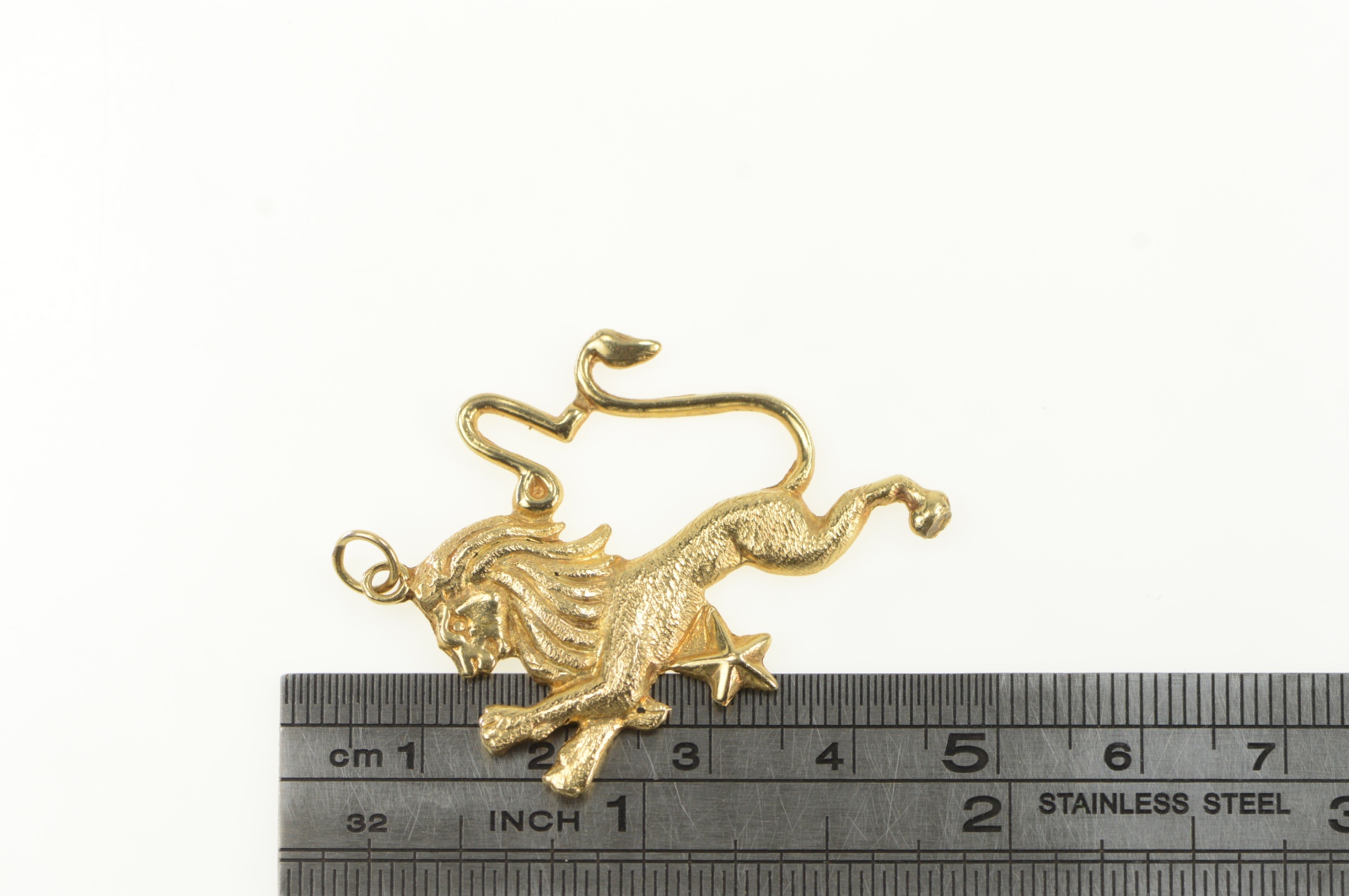 14K Leo Lion Astrology Zodiac Sign Vintage Yellow Gold Pendant ...