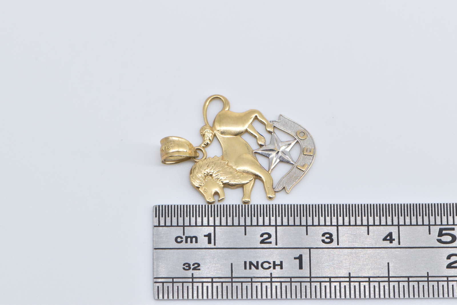 14K Leo Zodiac Star Sign Astrology Lion Yellow Gold Charm/Pendant ...