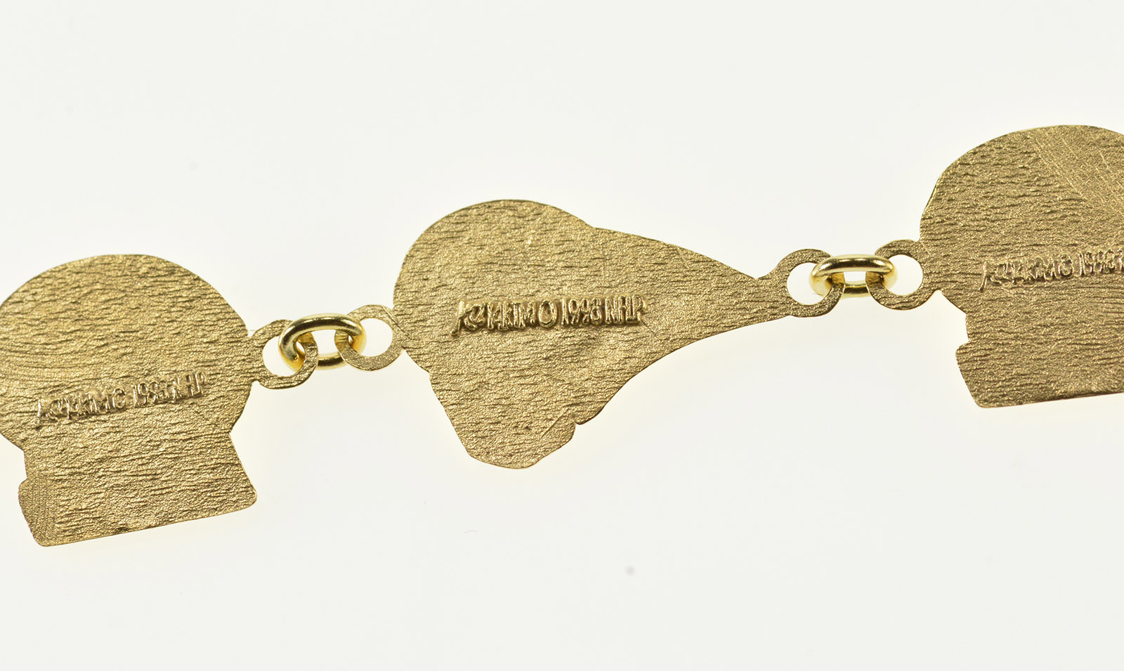 14K Los Angeles Rams Football Symbol Team Chain Yellow Gold Bracelet 7. ...