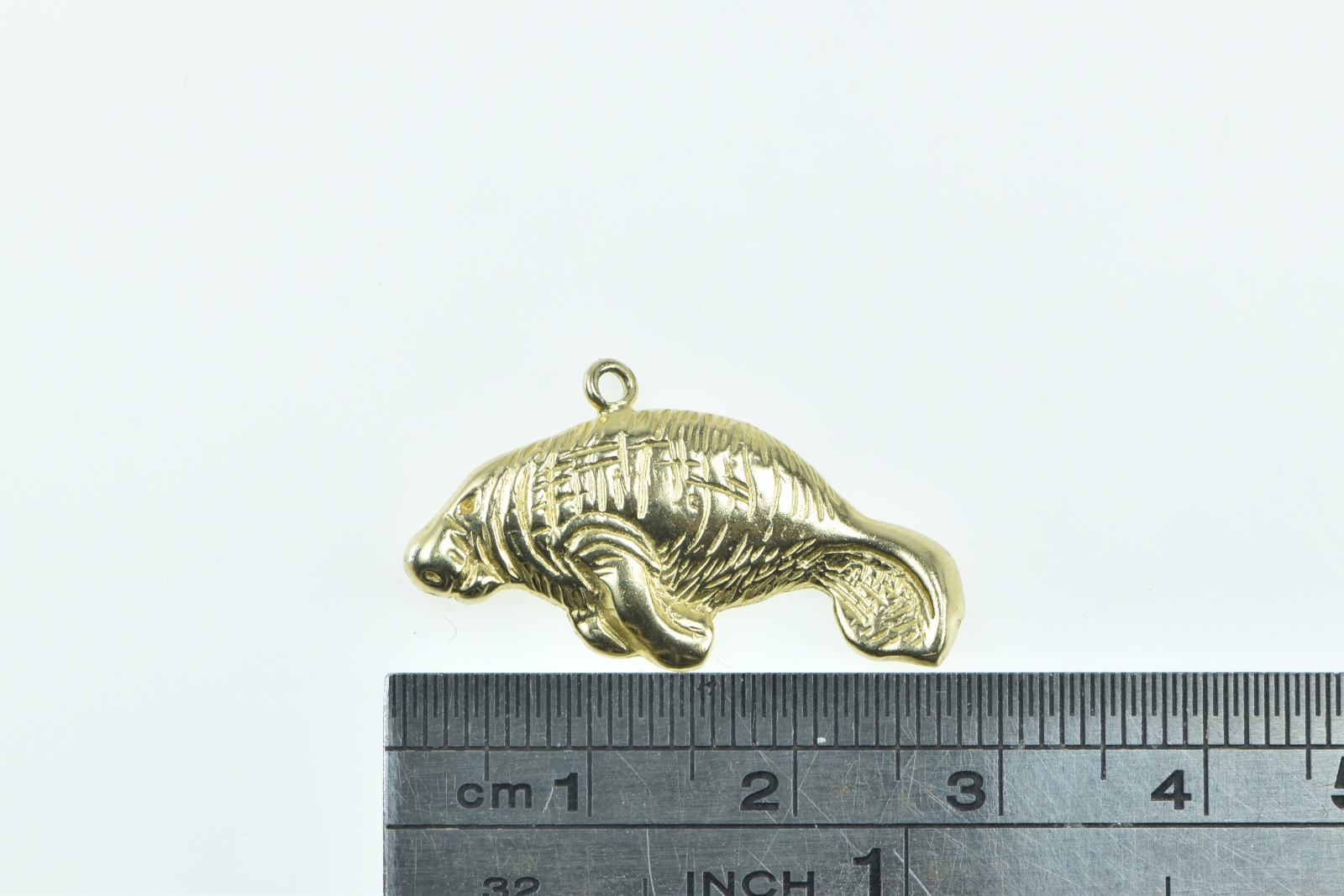 14K Manatee Vintage Ocean Animal Marine Life Yellow Gold Charm/Pendant ...