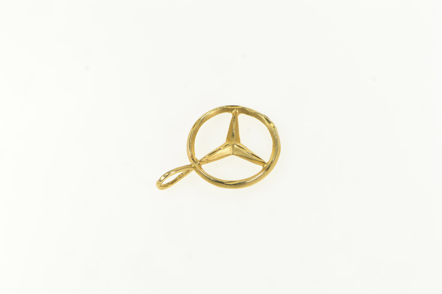 14K Mercedes Benz Logo Luxury Car Symbol Yellow Gold Charm/Pendant ...