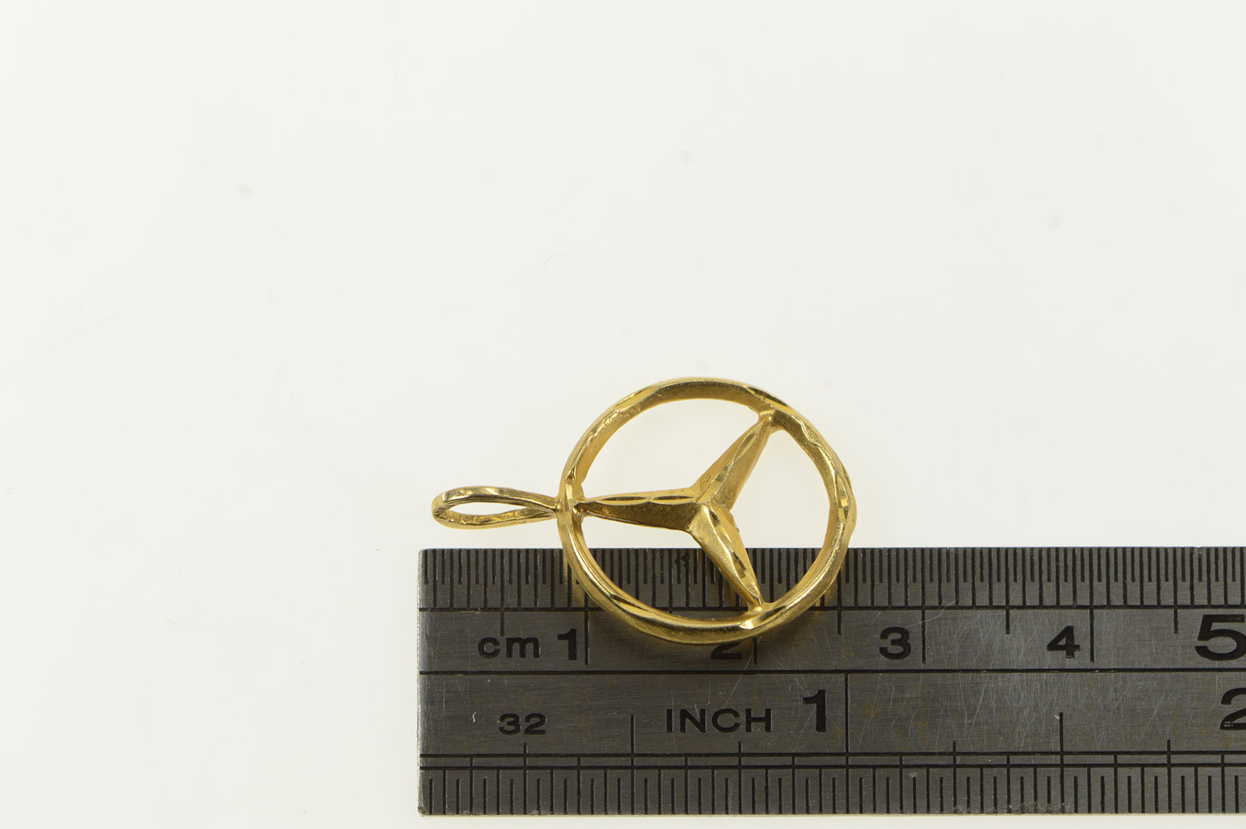 14K Mercedes Benz Logo Luxury Car Symbol Yellow Gold Charm/Pendant ...