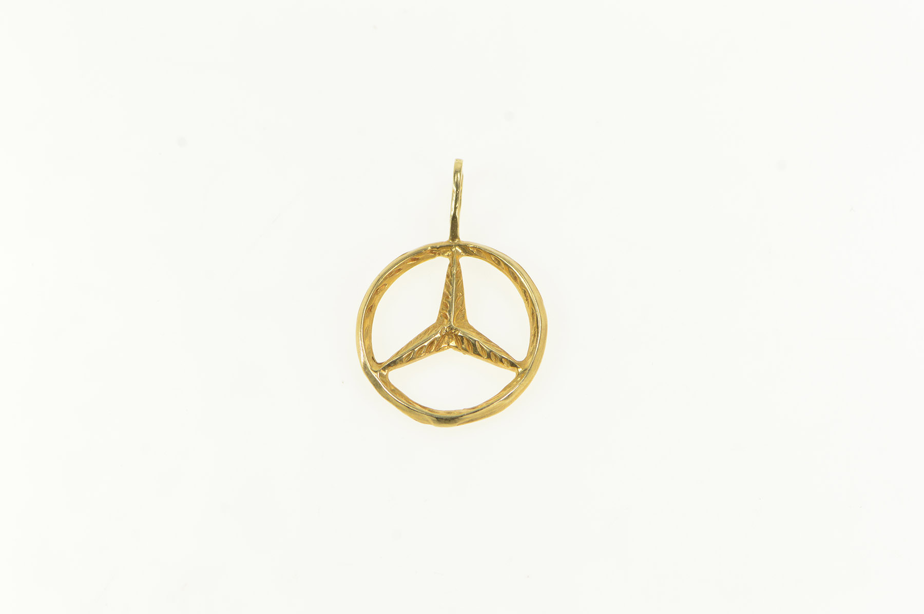 14K Mercedes Benz Logo Luxury Car Symbol Yellow Gold Charm/Pendant ...
