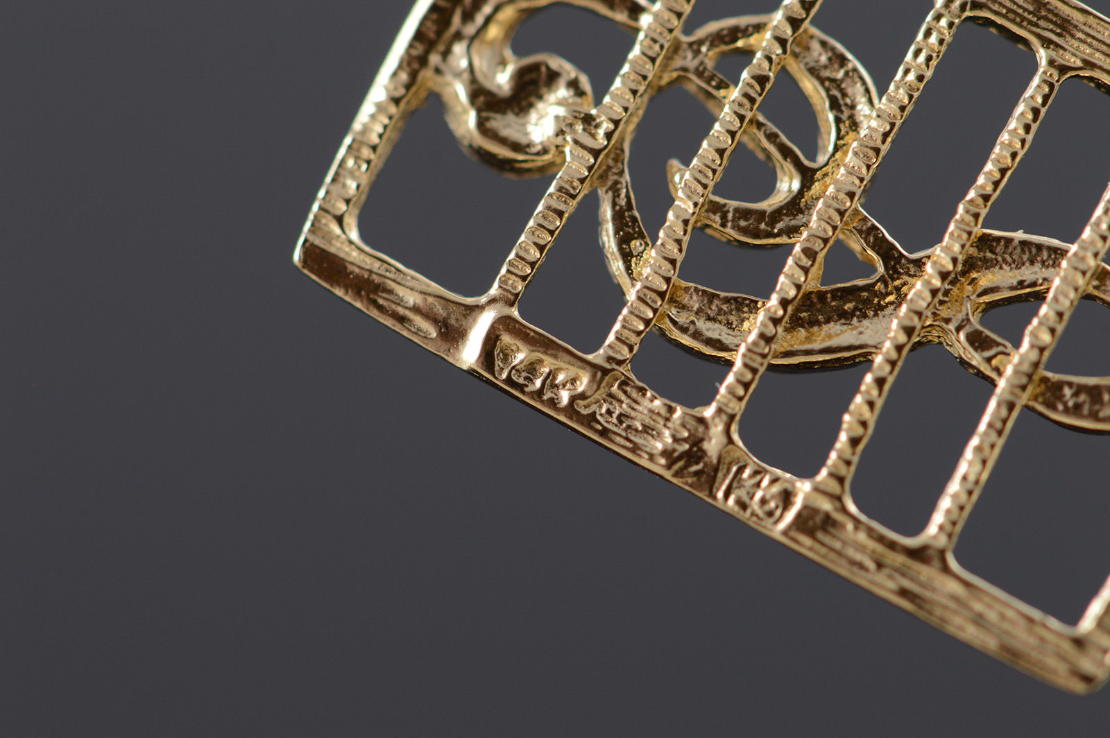 14K Music Staff Note Clef Note Filigree Yellow Gold Charm/Pendant ...