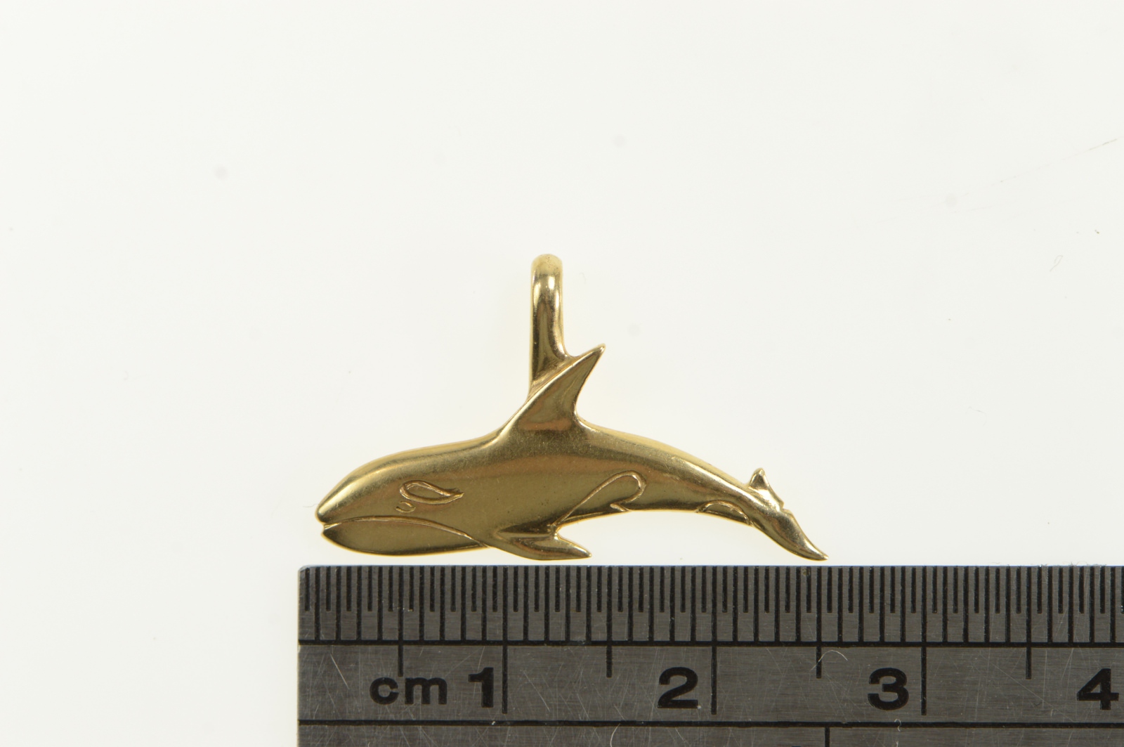 14K Orca Whale Ocean Marine Endangered Animal Yellow Gold Charm/Pendant ...