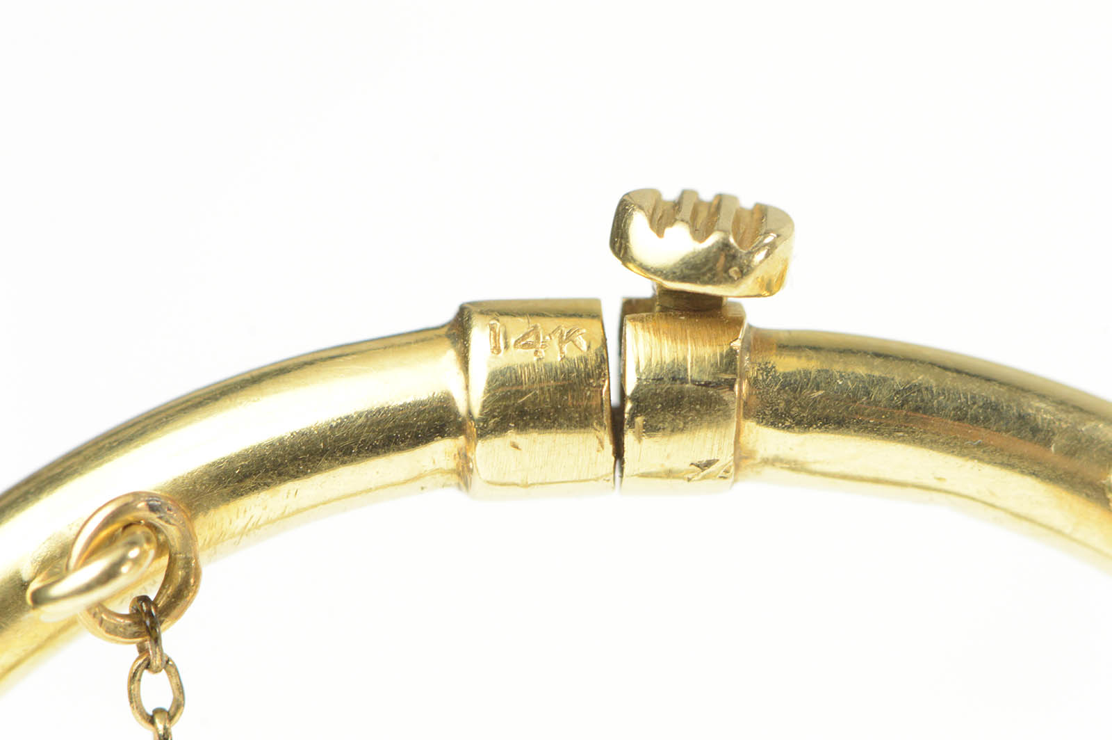 14K Ornate Syn. Opal Statement Bypass Yellow Gold Bracelet 6.25 ...