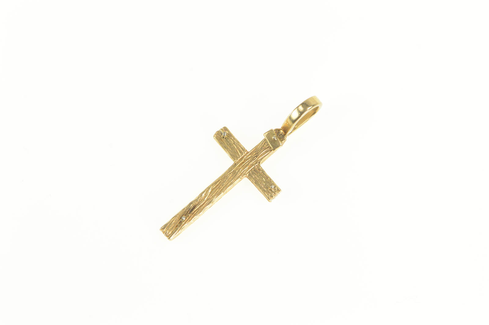 14K Ornate Textured Cross Christian Faith Symbol Yellow Gold Pendant ...