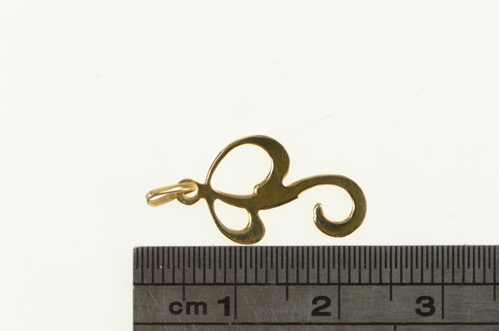 14K P Cursive Initial Letter Monogram Vintage Yellow Gold Charm/Pendant ...