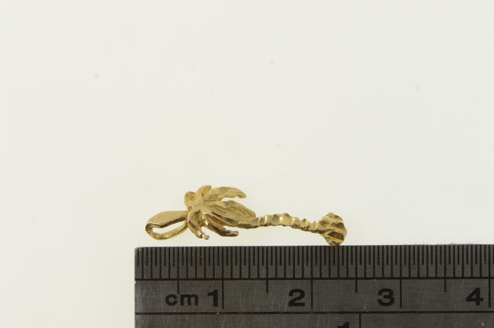 14K Palm Tree Diamond Cut Tropical Motif Travel Yellow Gold Charm ...