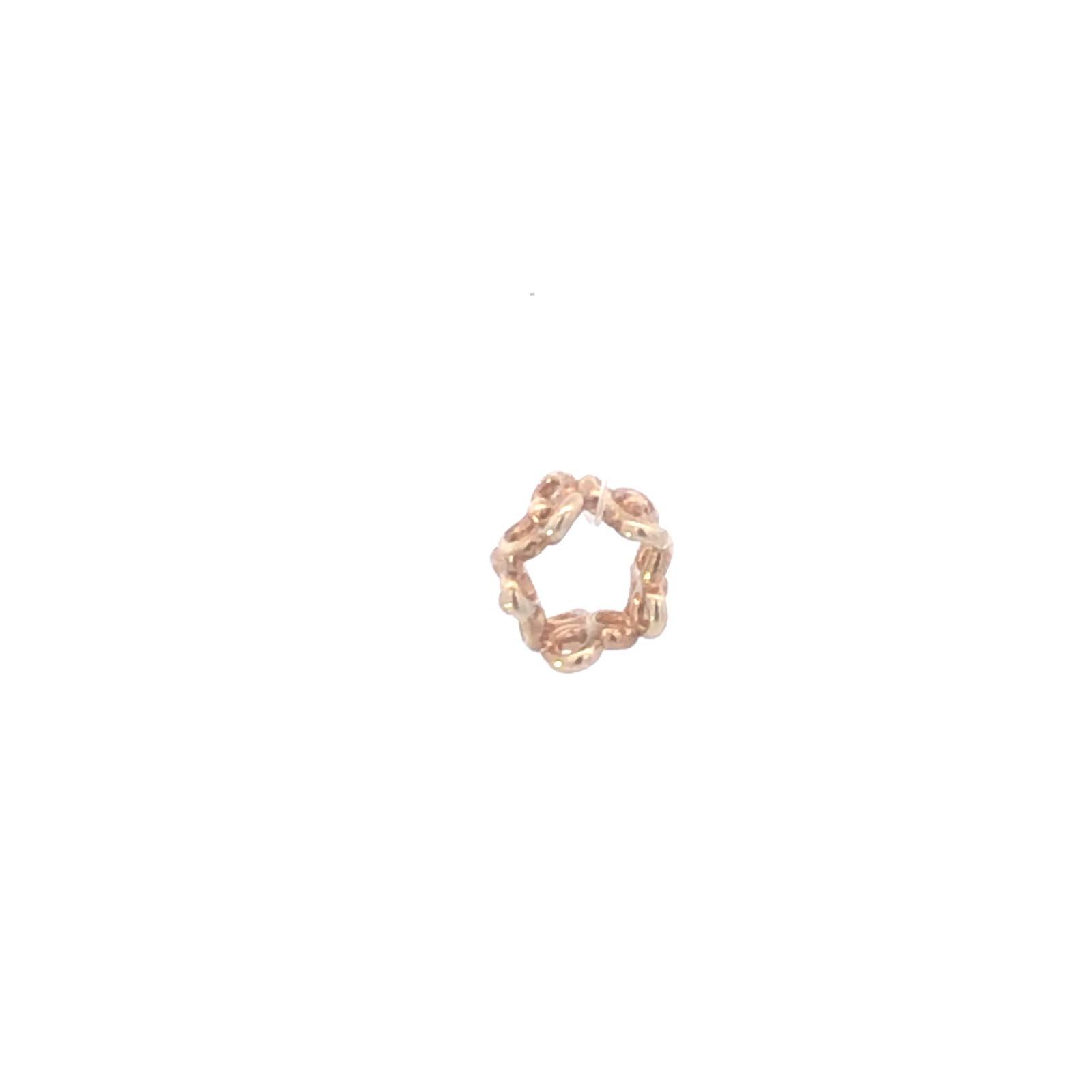 14K Pandora Trinity Flower Spacer Slide Yellow Gold Charm/Pendant ...