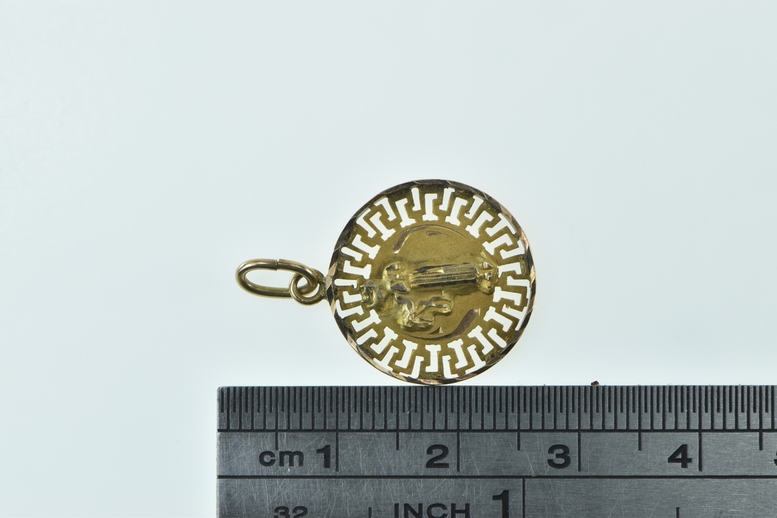 14K Parthenon Greek Motif Travel Yellow Gold Charm/Pendant | Property Room