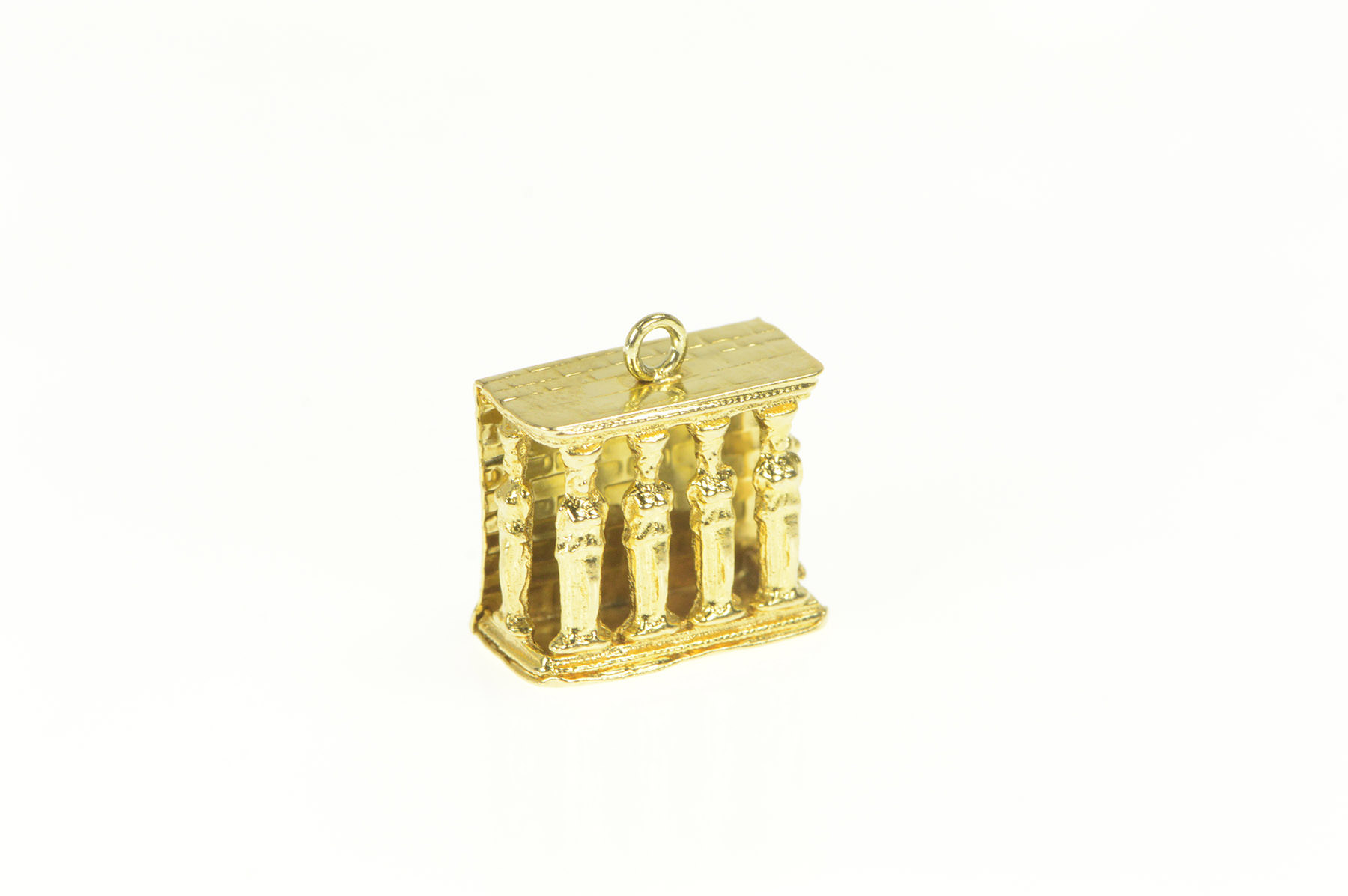 14K Pharaoh Ramesses II Ancient Egyptian Temple Yellow Gold Charm ...