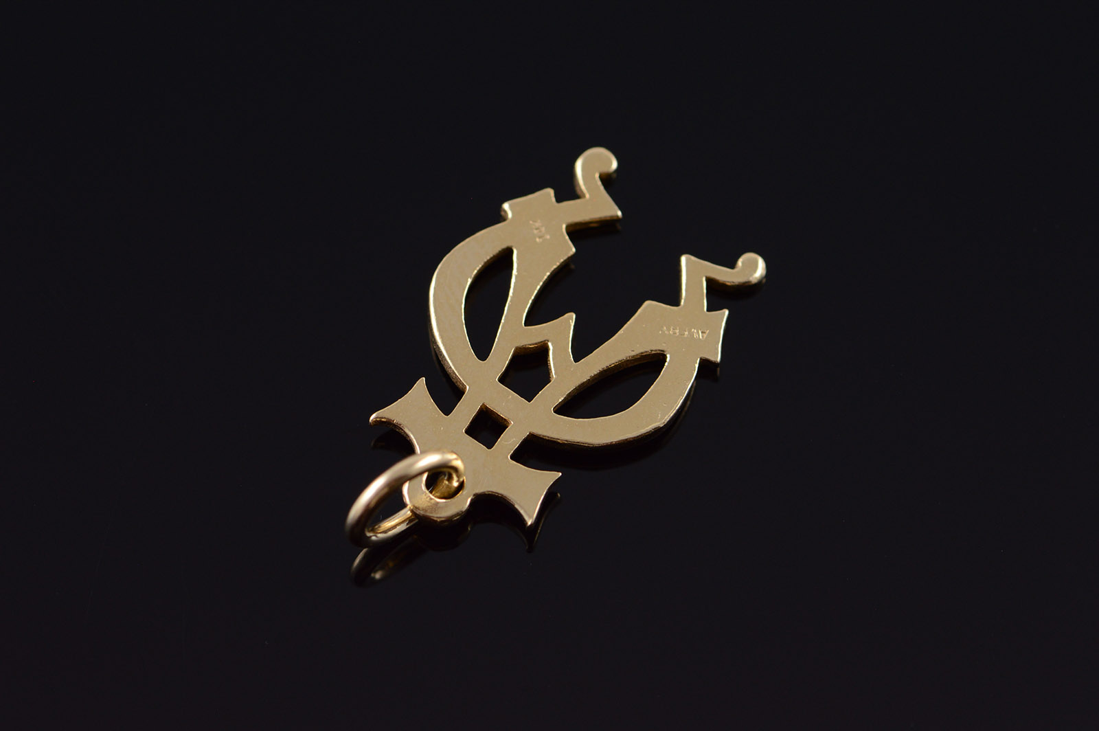 14K Pie Omega Greek Symbol Fraternity Yellow Gold Charm/Pendant ...