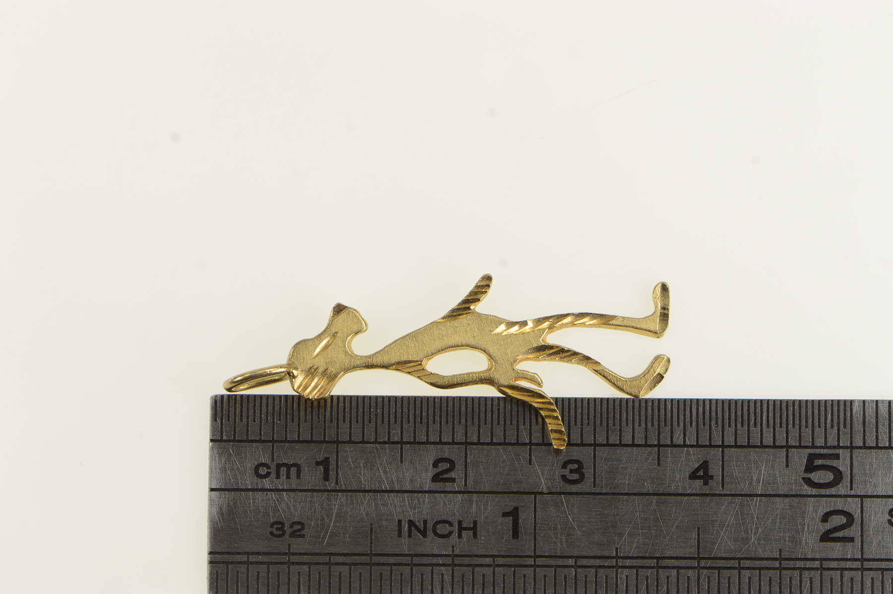 14K Pink Panther Diamond Cut Vintage Yellow Gold Charm/Pendant ...