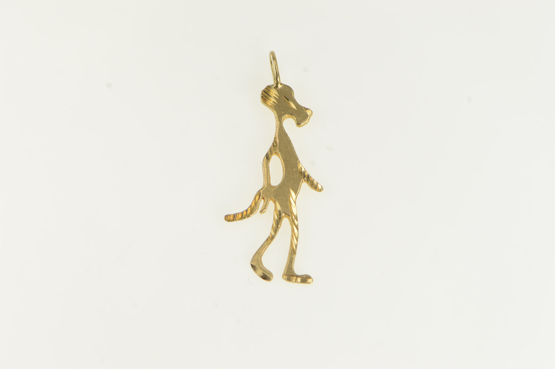 14K Pink Panther Diamond Cut Vintage Yellow Gold Charm/Pendant ...