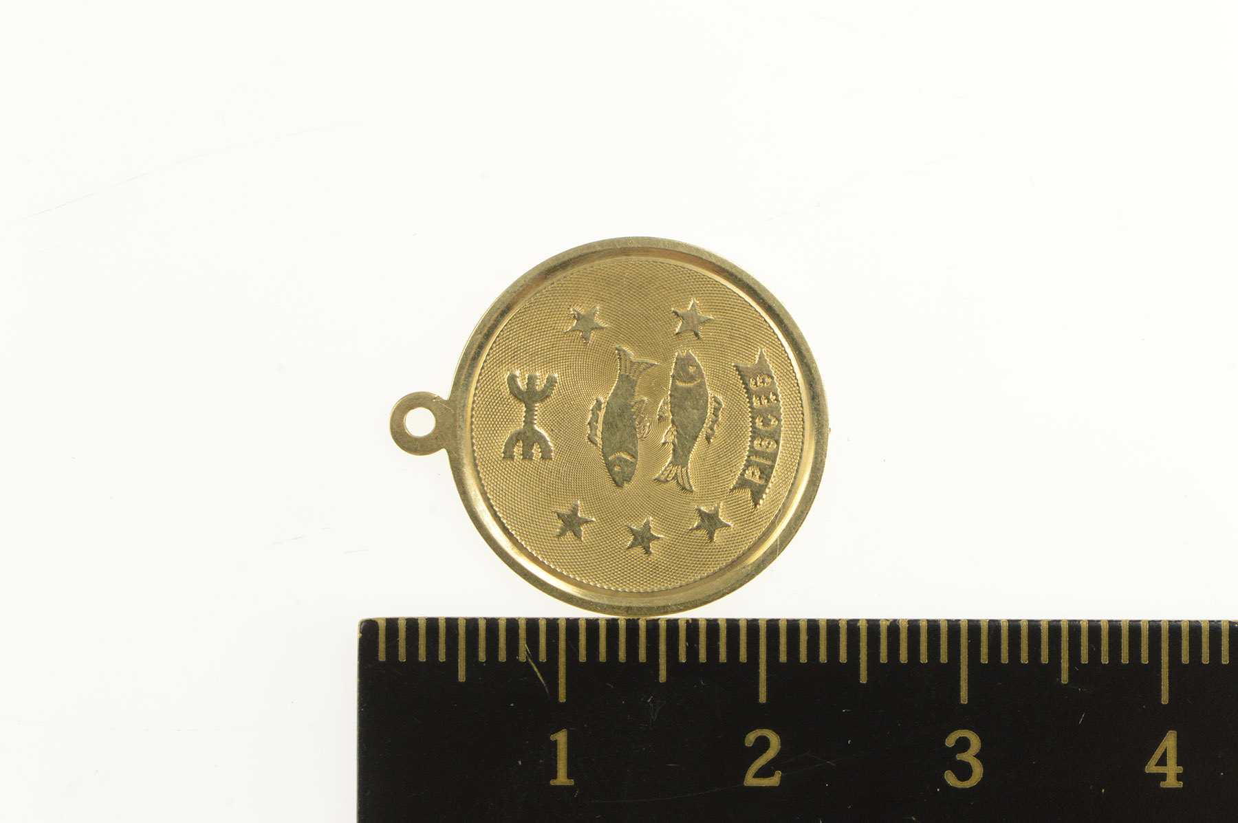 14K Pisces Astrology Zodiac Sign Fish Symbol Yellow Gold Charm/Pendant ...