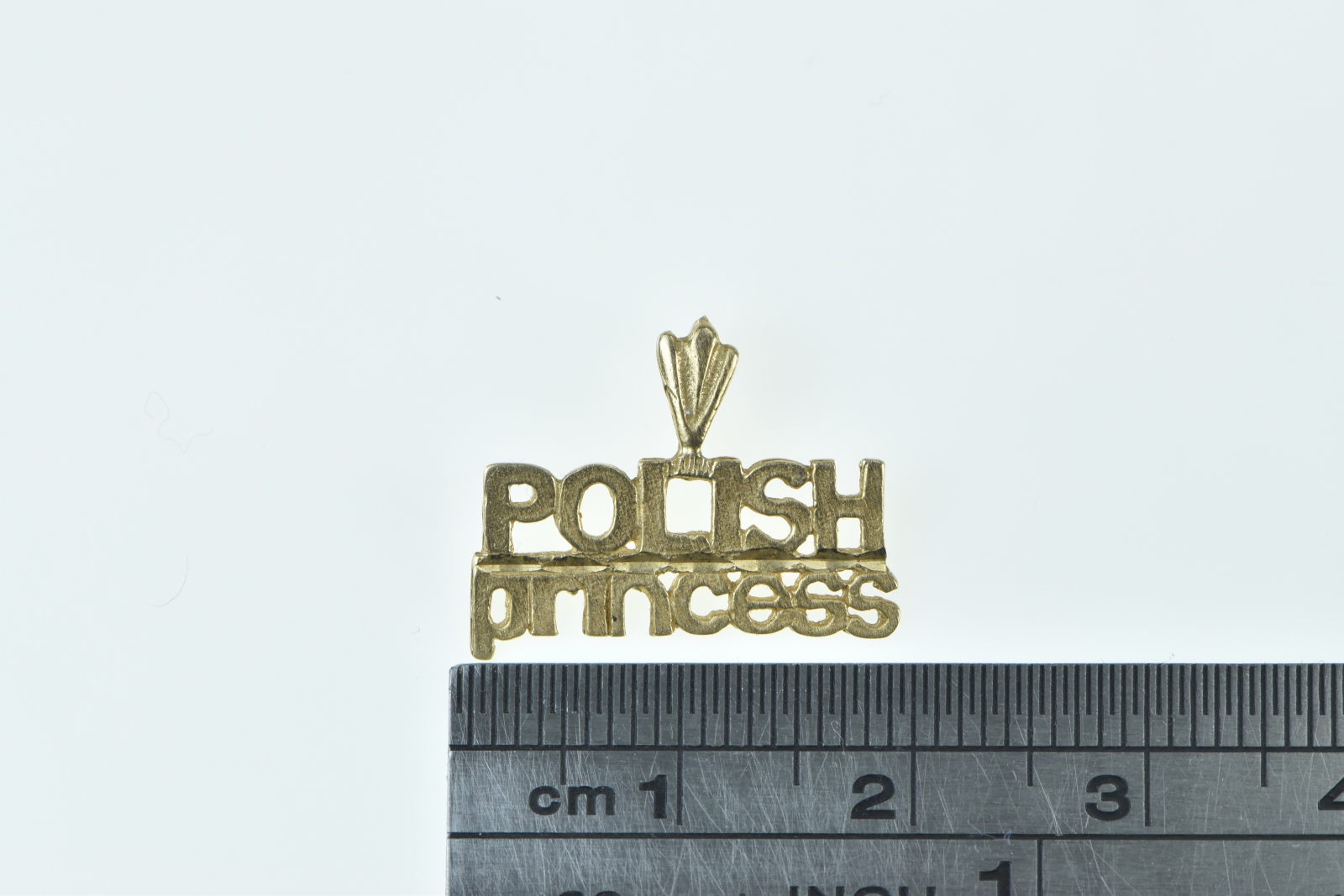 14K Polish Princess Word Cut Out Heritage Yellow Gold Charm/Pendant ...