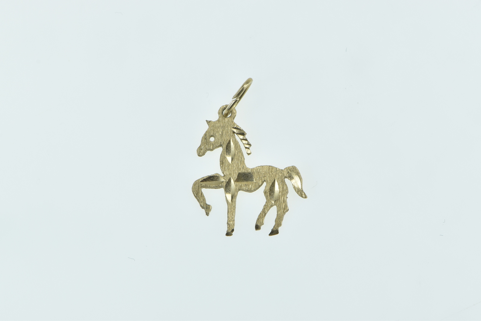 14K Prancing Pony Equestrian Horse Animal Yellow Gold Charm/Pendant ...