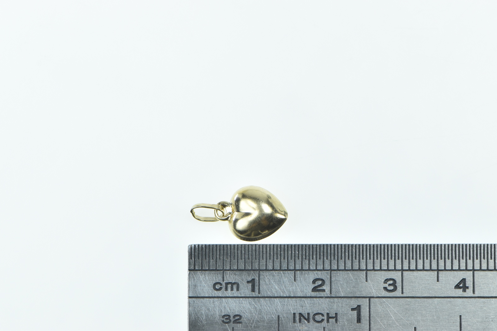 14K Puffy Heart Forget Me Not Love Symbol Yellow Gold Charm/Pendant ...