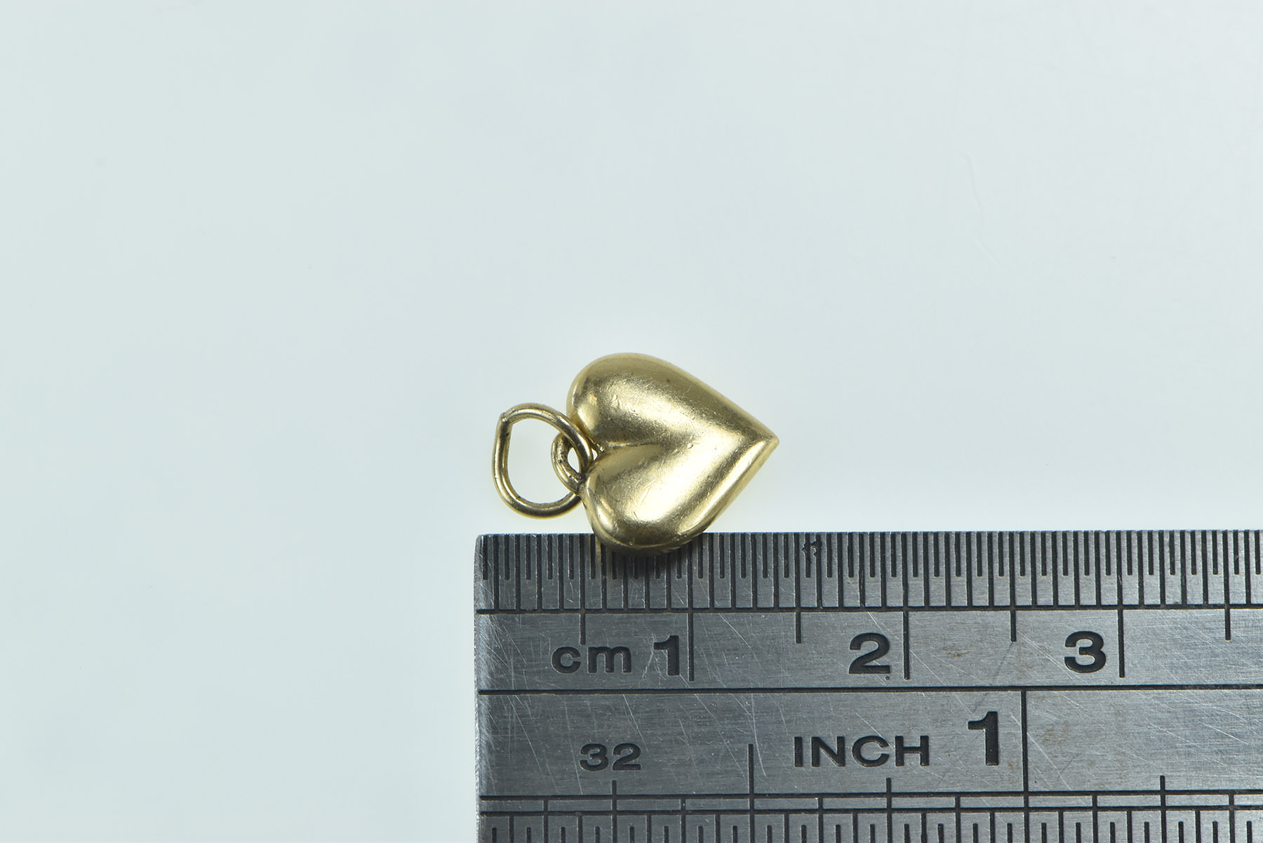 14K Puffy Heart Forget Me Not Love Symbol Yellow Gold Charm/Pendant ...
