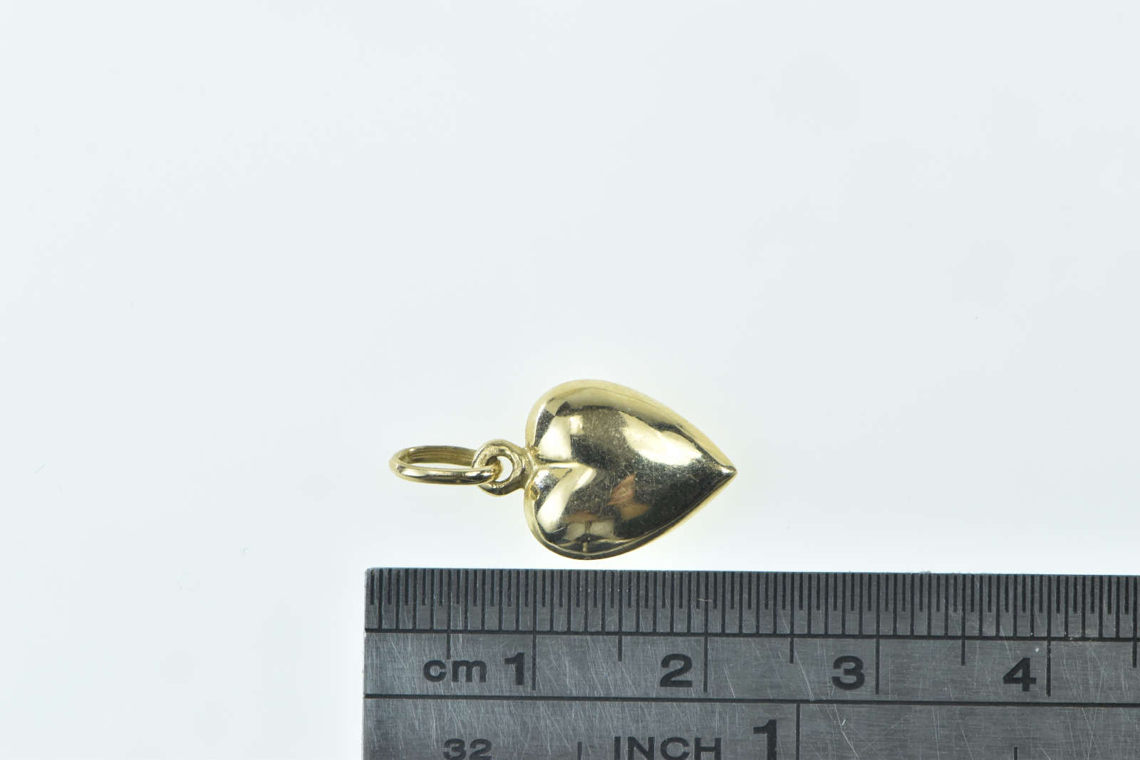 14K Puffy Heart Forget Me Not Love Symbol Yellow Gold Charm/Pendant ...