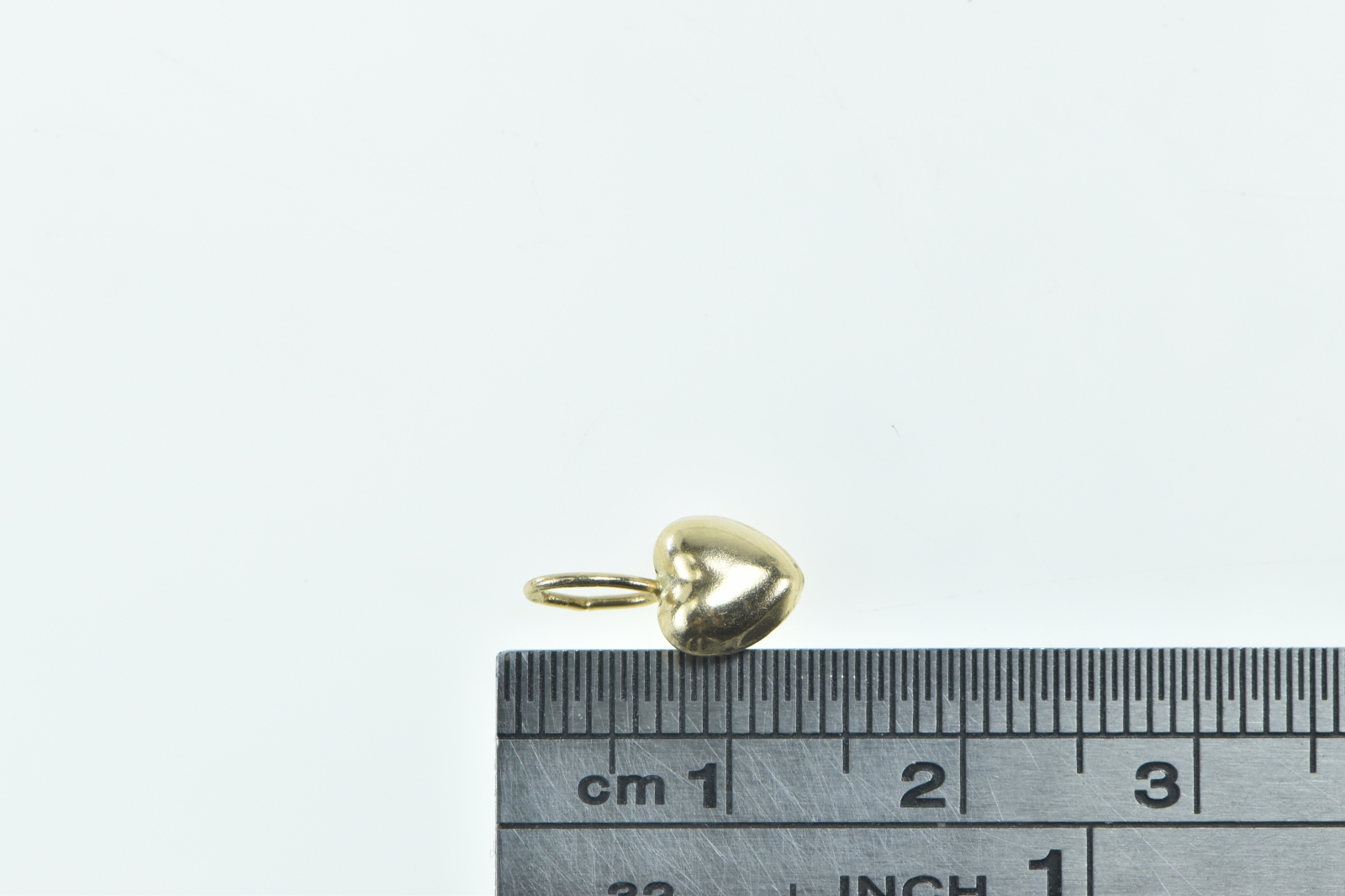 14K Puffy Heart Love Symbol Forget Me Not Yellow Gold Charm/Pendant ...