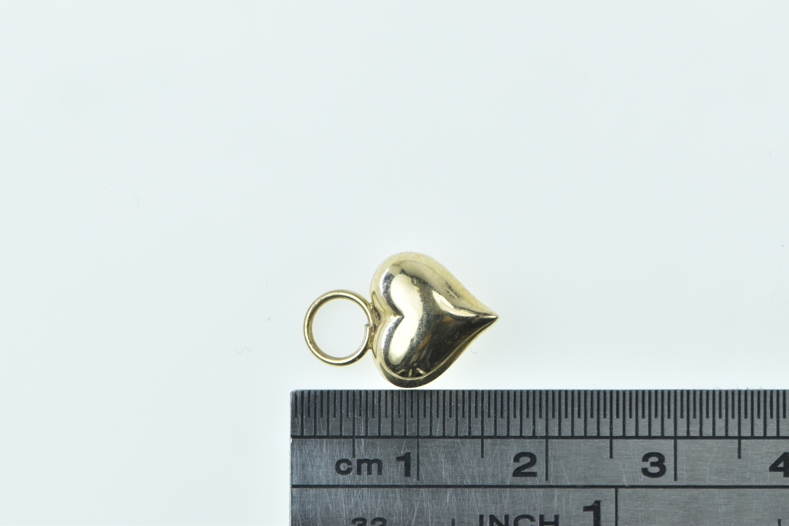 14K Puffy Heart Love Symbol Forget Me Not Yellow Gold Charm/Pendant ...
