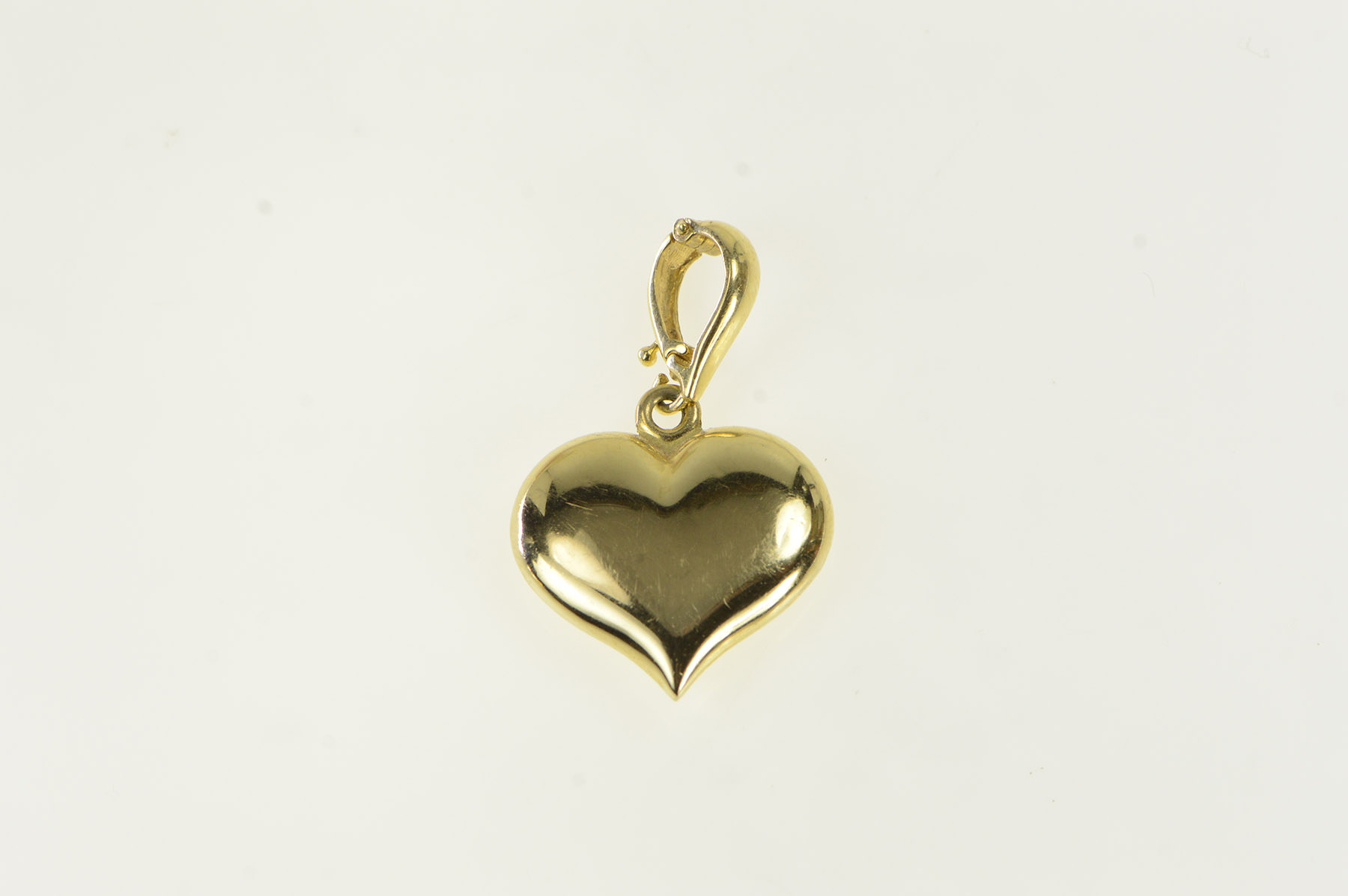 14K Puffy Heart Love Symbol Forget Me Not Yellow Gold Charm/Pendant ...