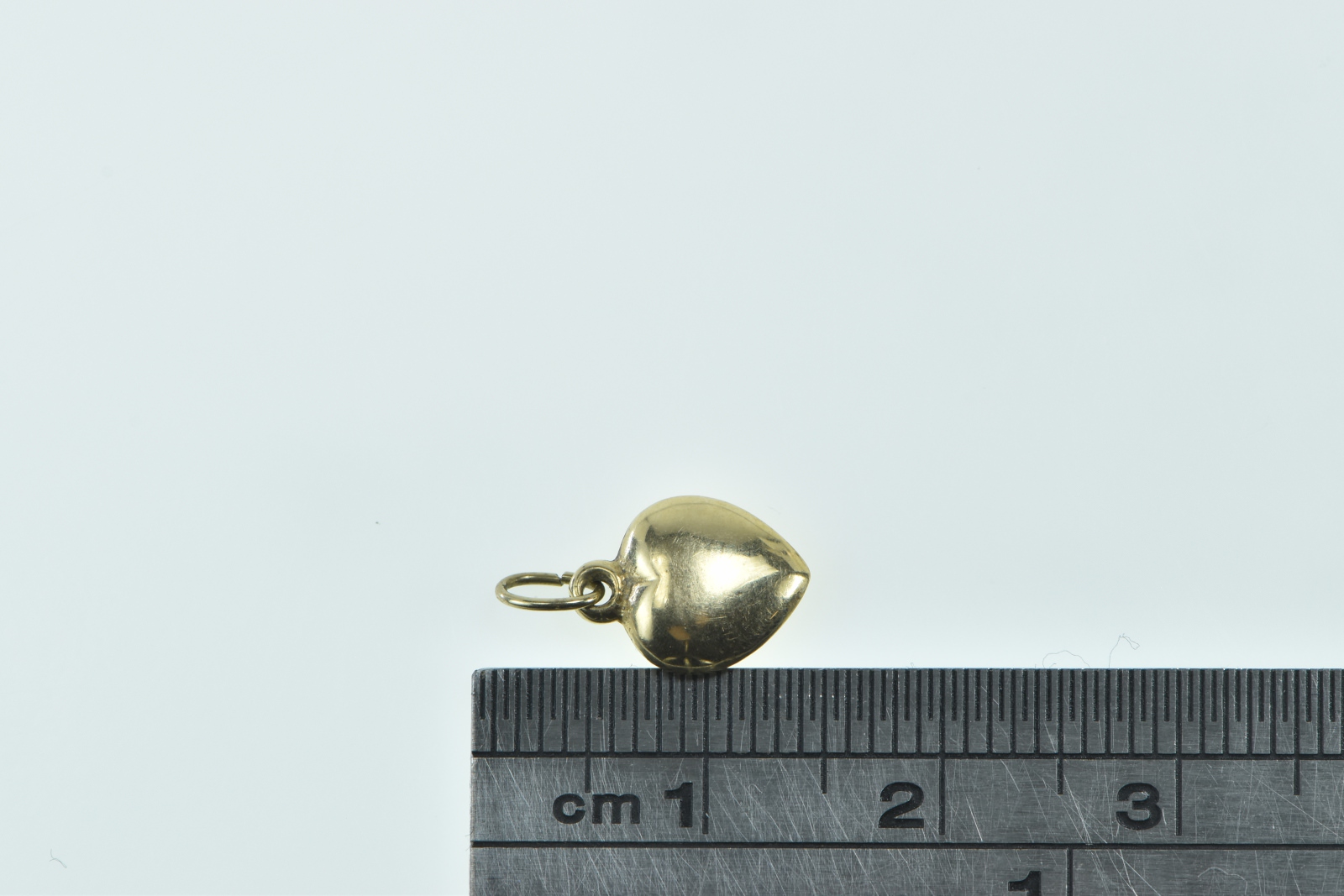 14K Puffy Heart Love Vintage Forget Me Not Yellow Gold Charm/Pendant ...